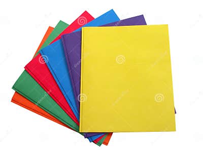 School & Office: Stack of Multi Colored Folders Stock Image - Image of ...
