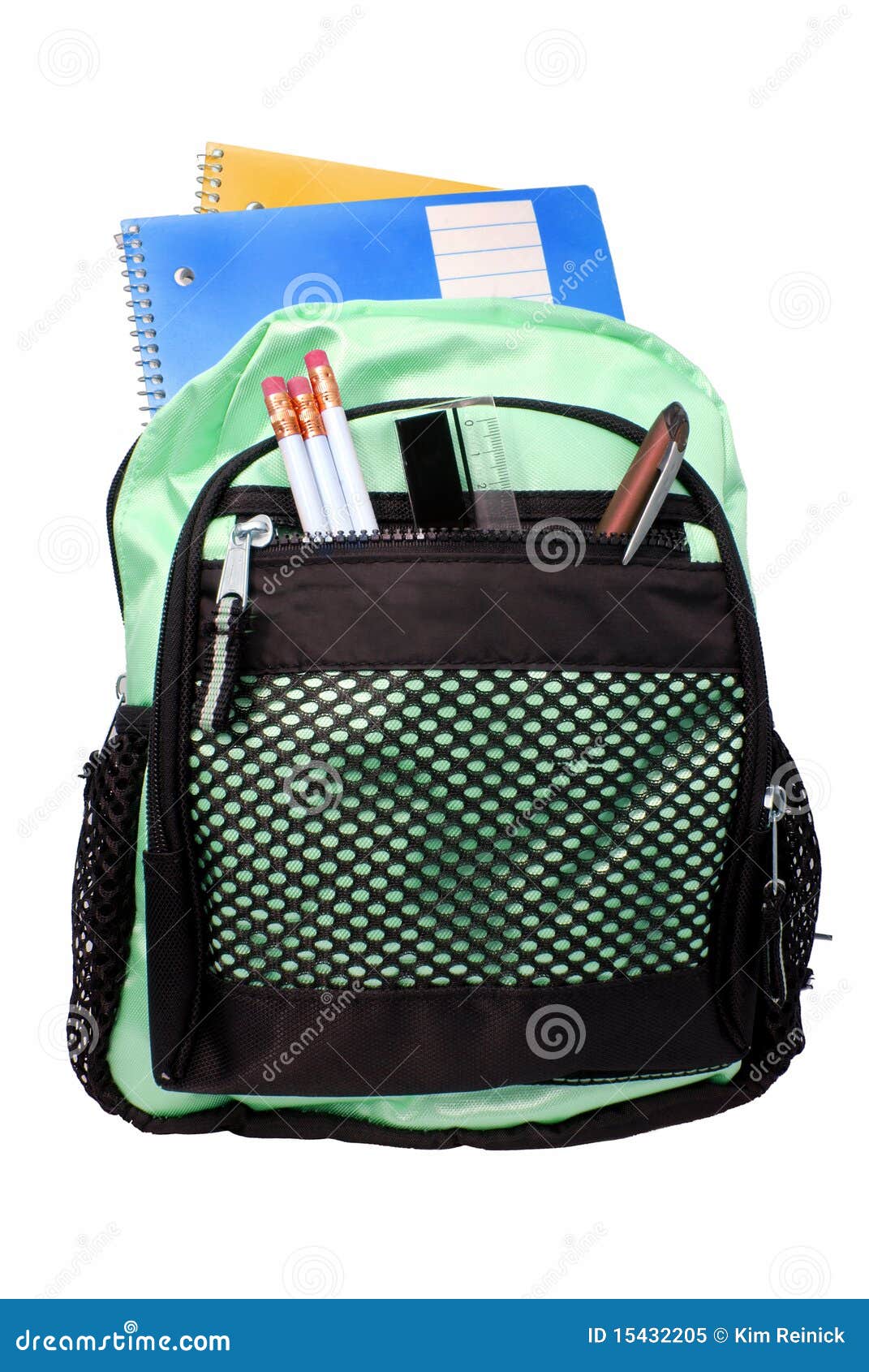 School Pack stock image. Image of supplies, pencils, spiral - 15432205