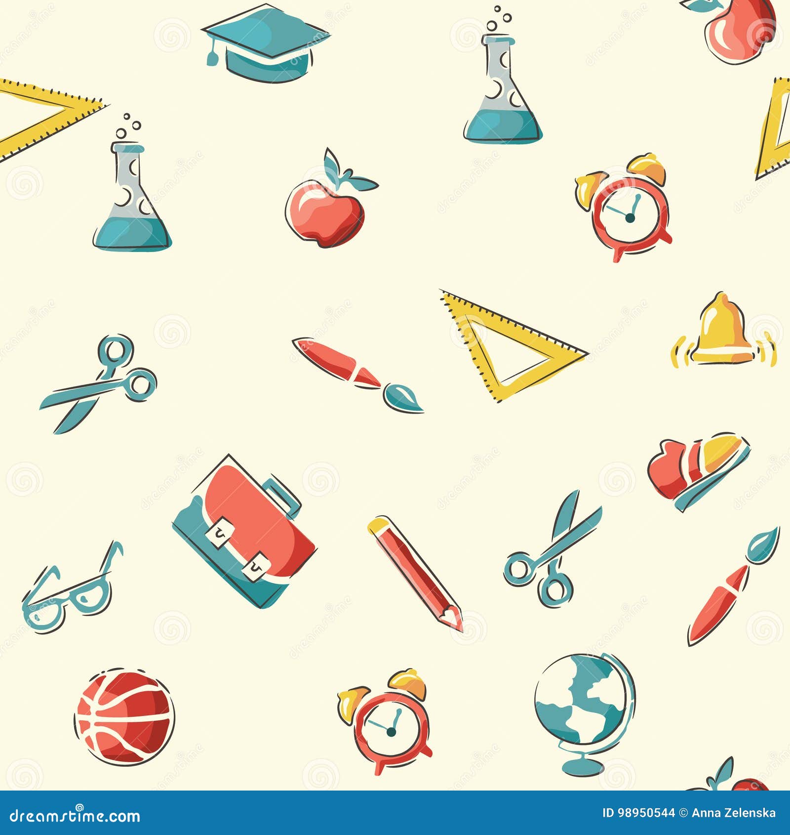 School_pattern иллюстрация штока. иллюстрации насчитывающей воцарения ...