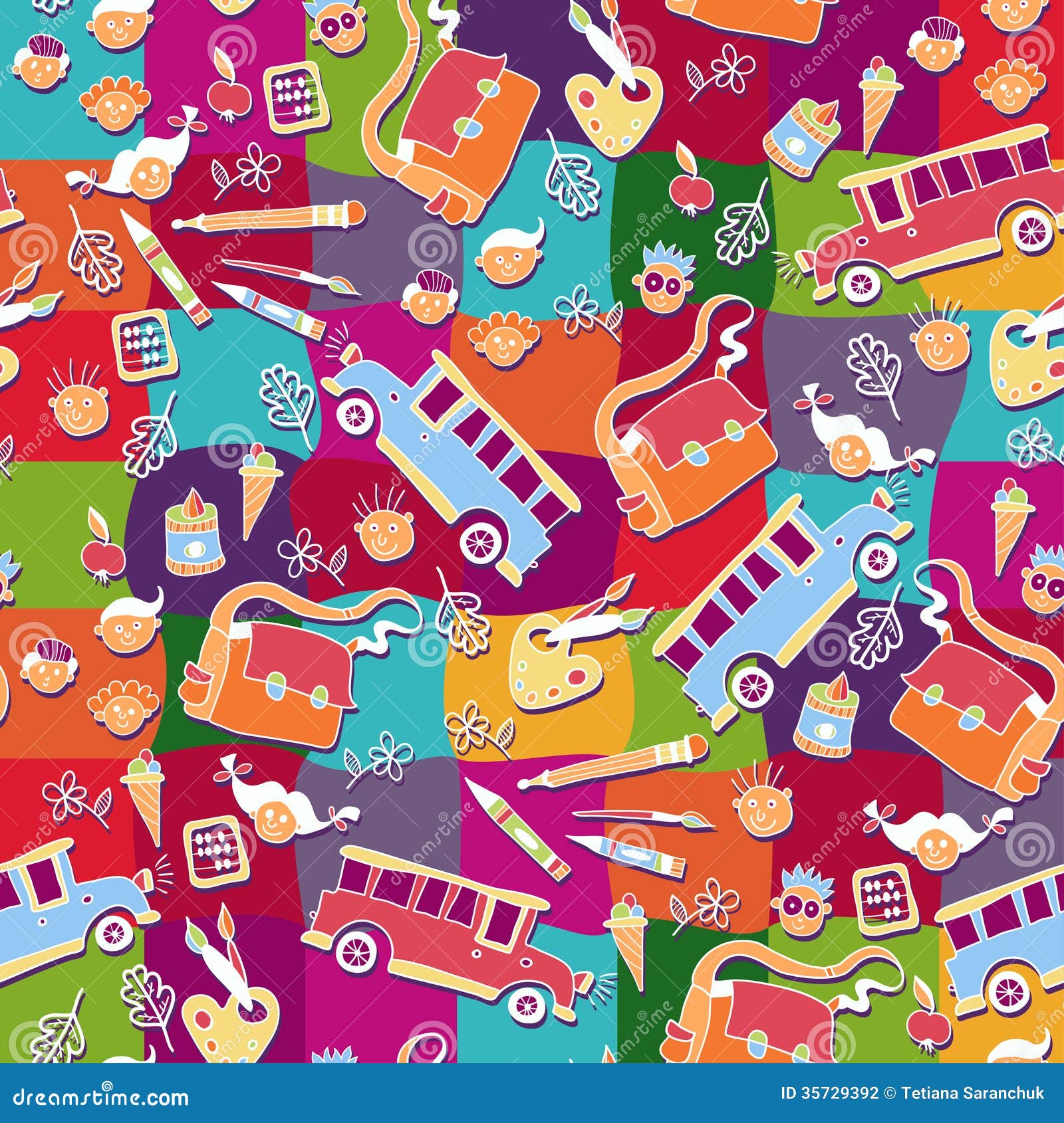 School pattern background stock vector. Illustration of decorative ...