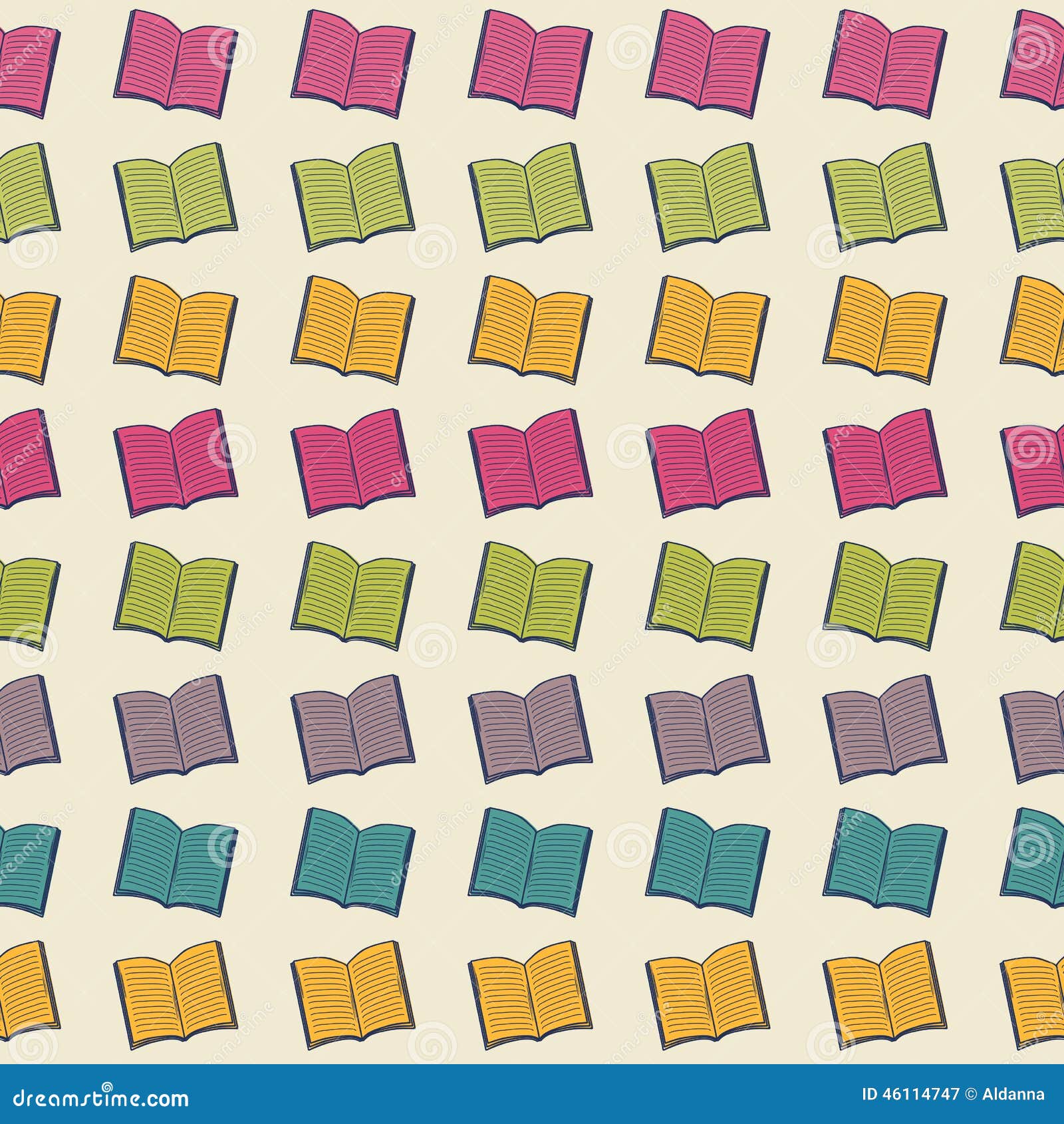 School pattern with books stock vector. Illustration of learn - 46114747