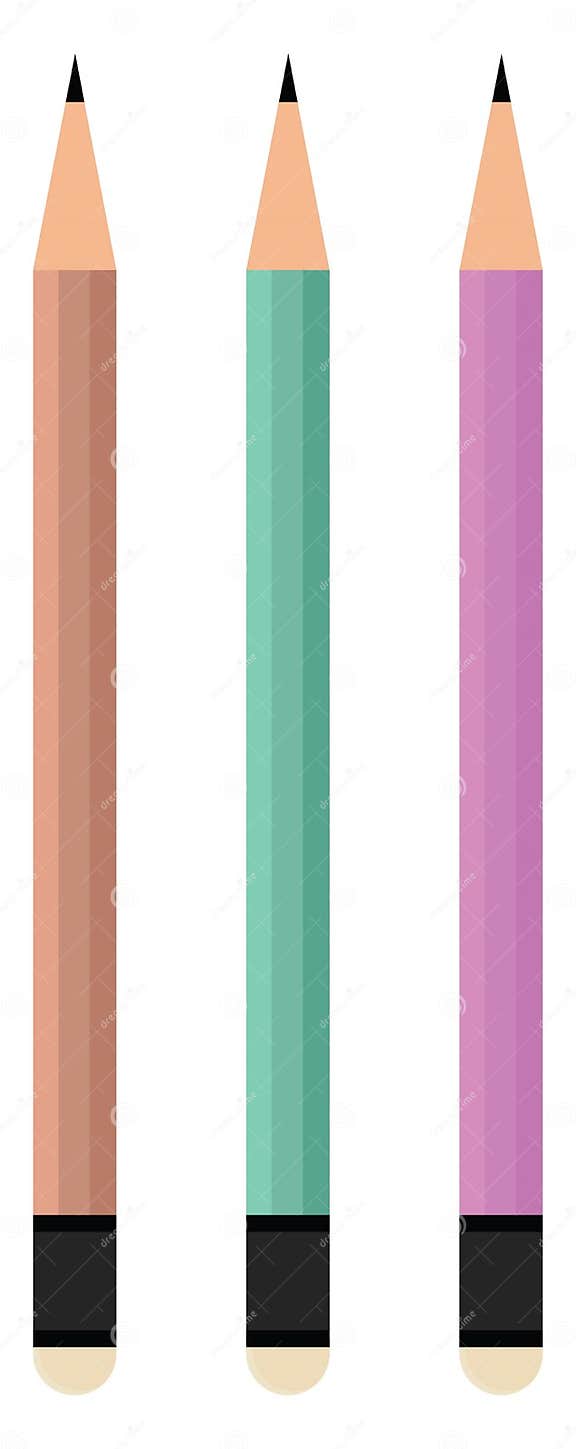 School pencils, icon stock vector. Illustration of object - 261377340