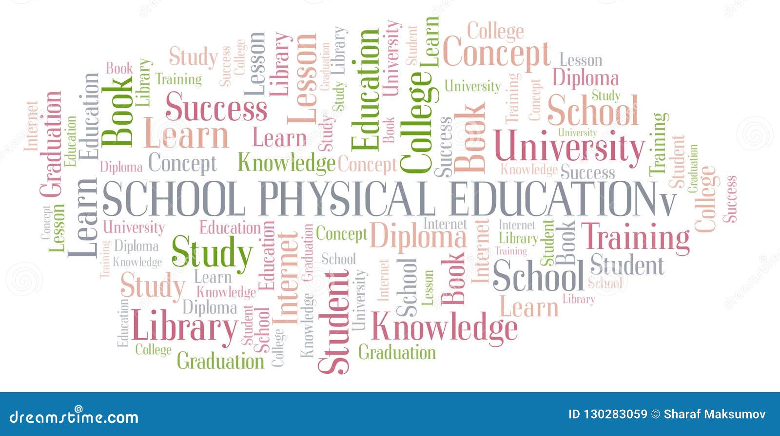 School Physical Education Word Cloud. Stock Illustration - Illustration ...