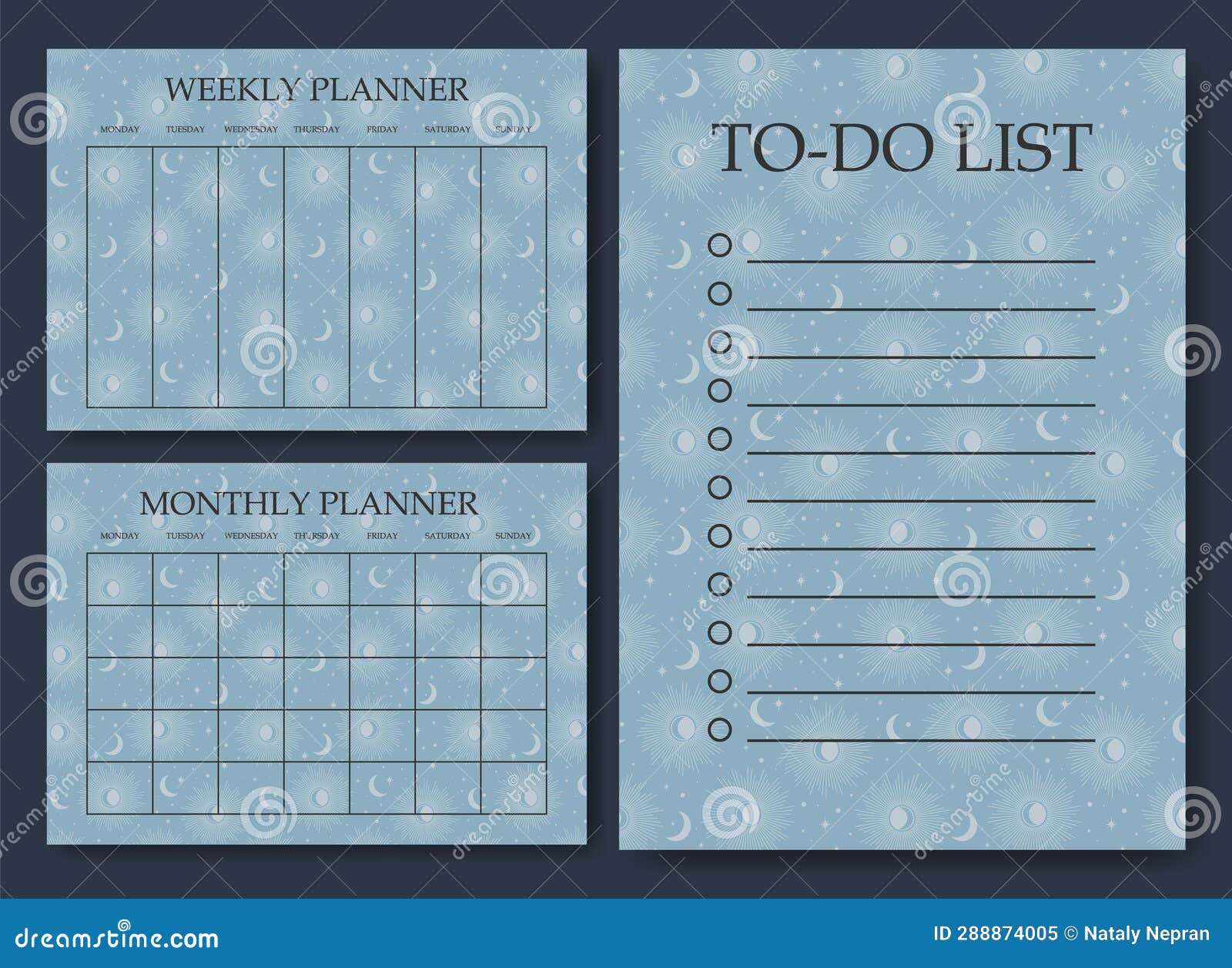 School Planner Page Minimalist Abstract Design. Categories of Notes ...