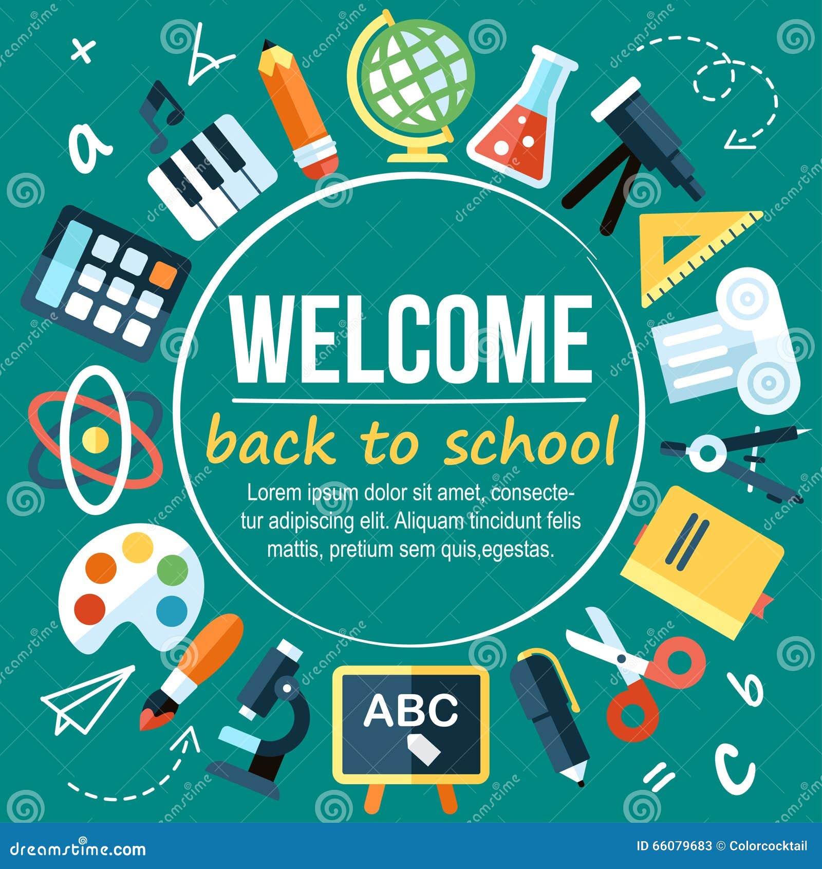 School poster stock vector. Illustration of element, graduate - 66079683