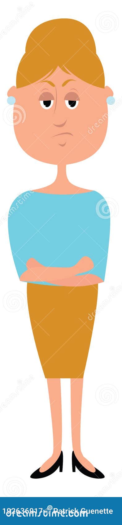 School Principal Scolding Schoolboy. Strict Female Teacher Or ...