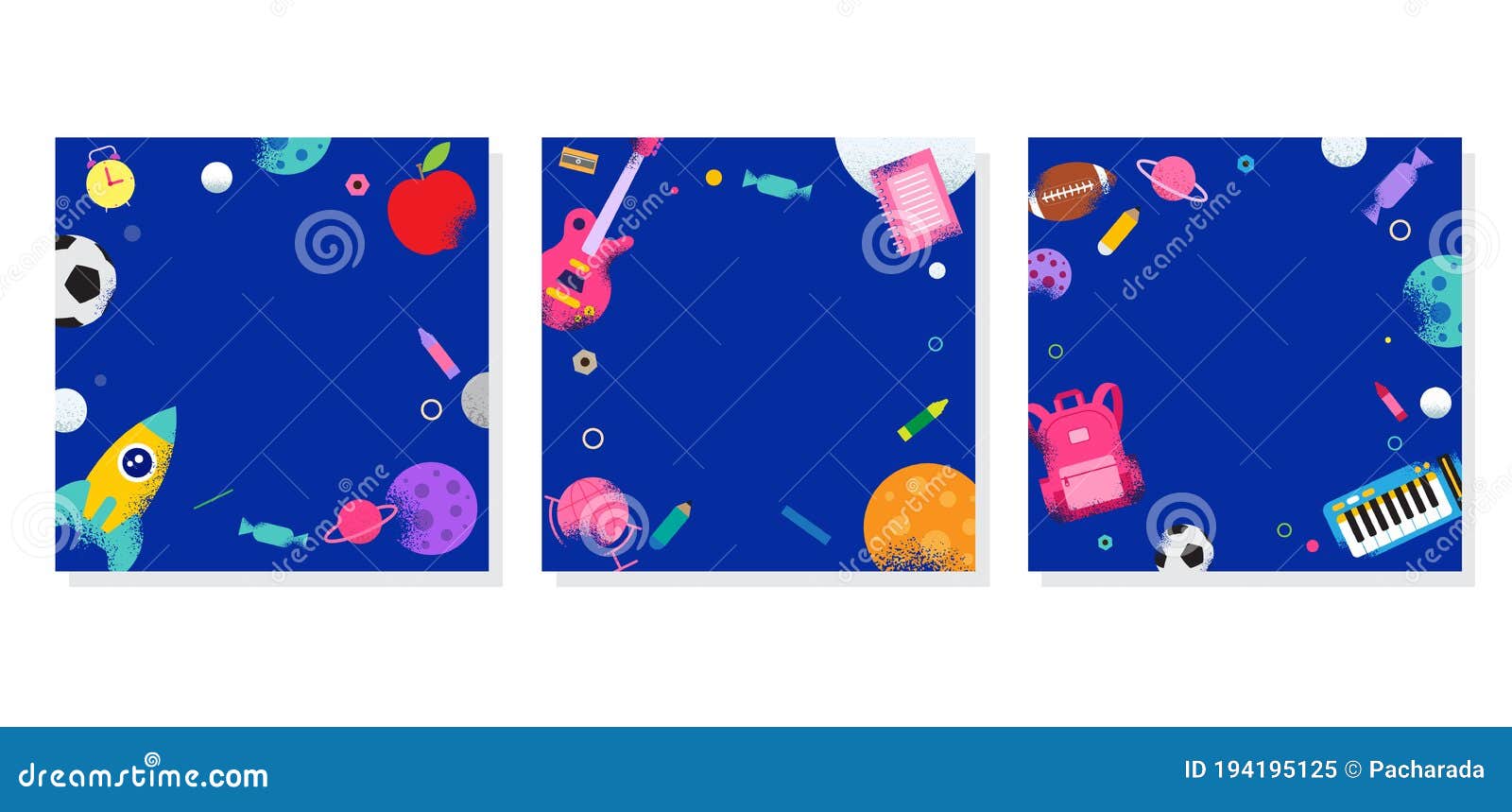 School Profile Frame, Back To School, Learning, Flat Design, Vector ...