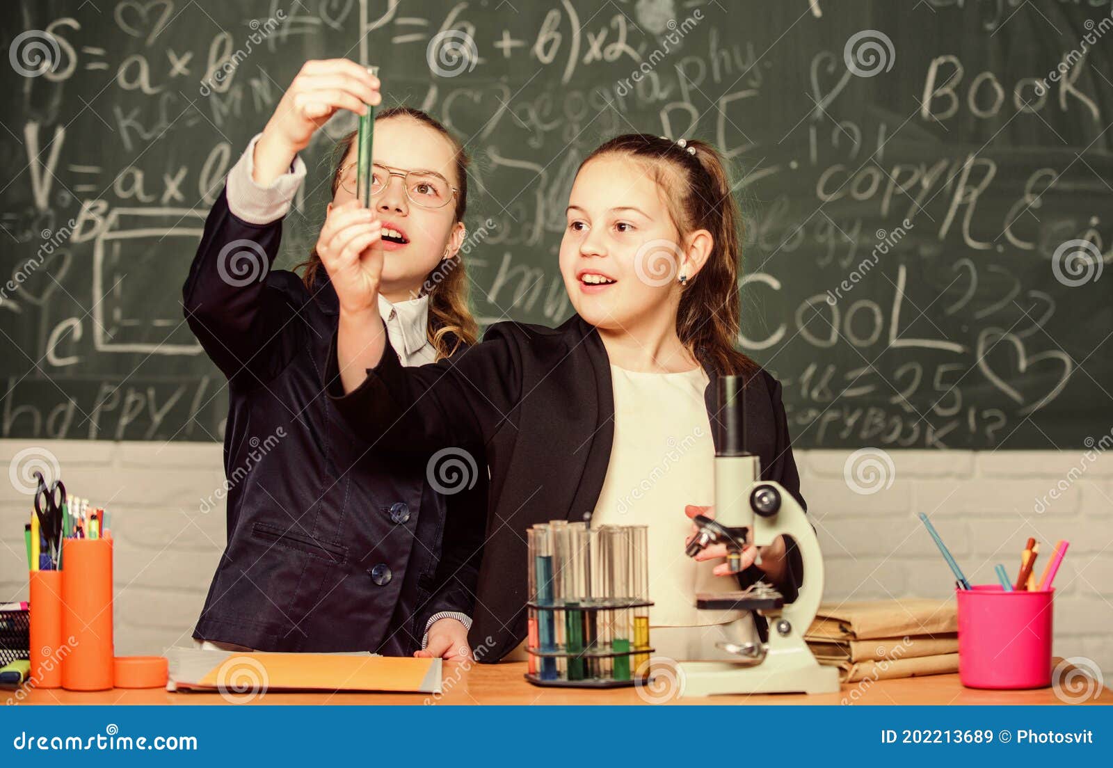 School Project Investigation. School Experiment. Science Concept ...