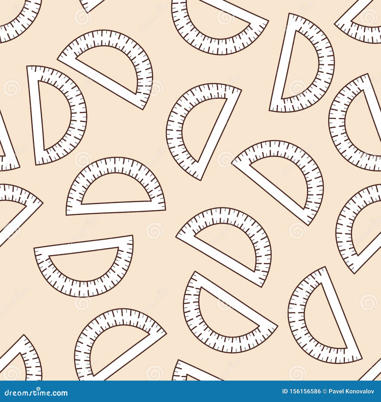 School Protractor Seamless stock vector. Illustration of angle - 156156586