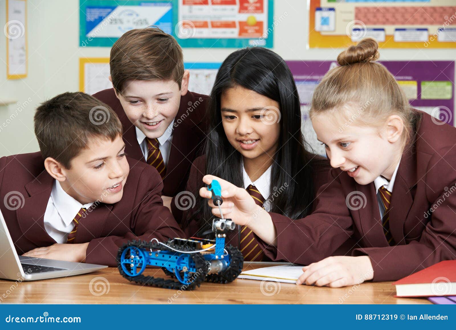 School Pupils in Science Lesson Studying Robotics Stock Image - Image ...