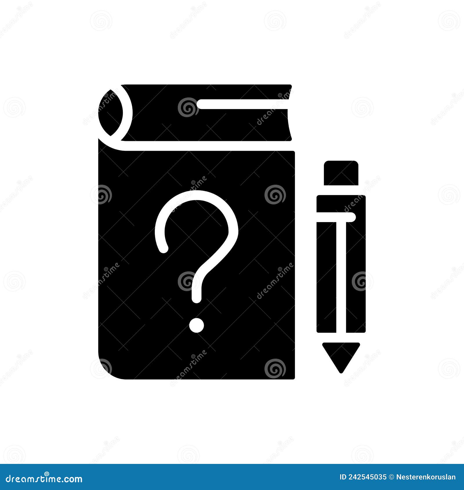 School Question Black Glyph Icon Stock Vector - Illustration of problem ...