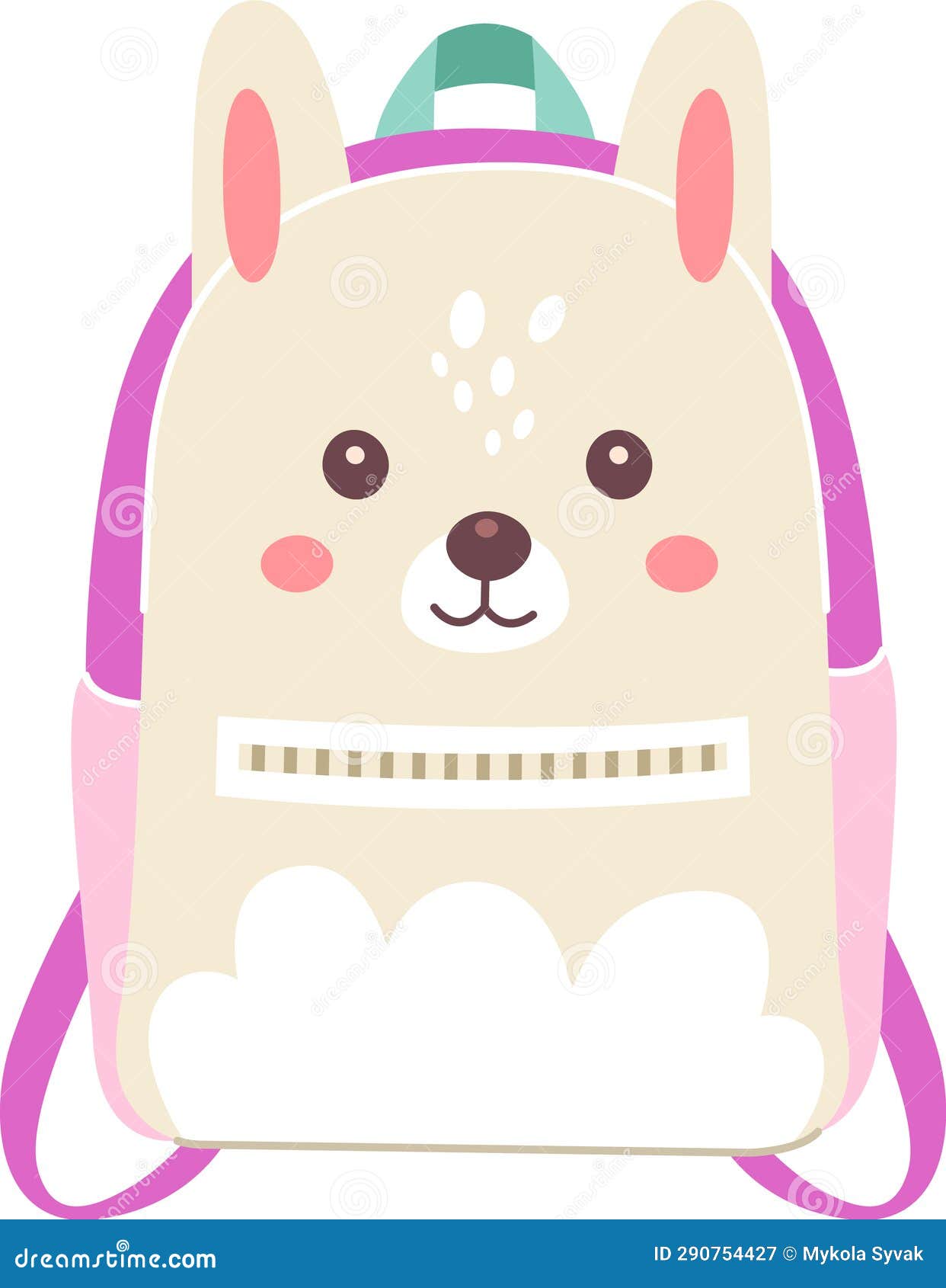 School Rabbit Backpack stock vector. Illustration of student - 290754427