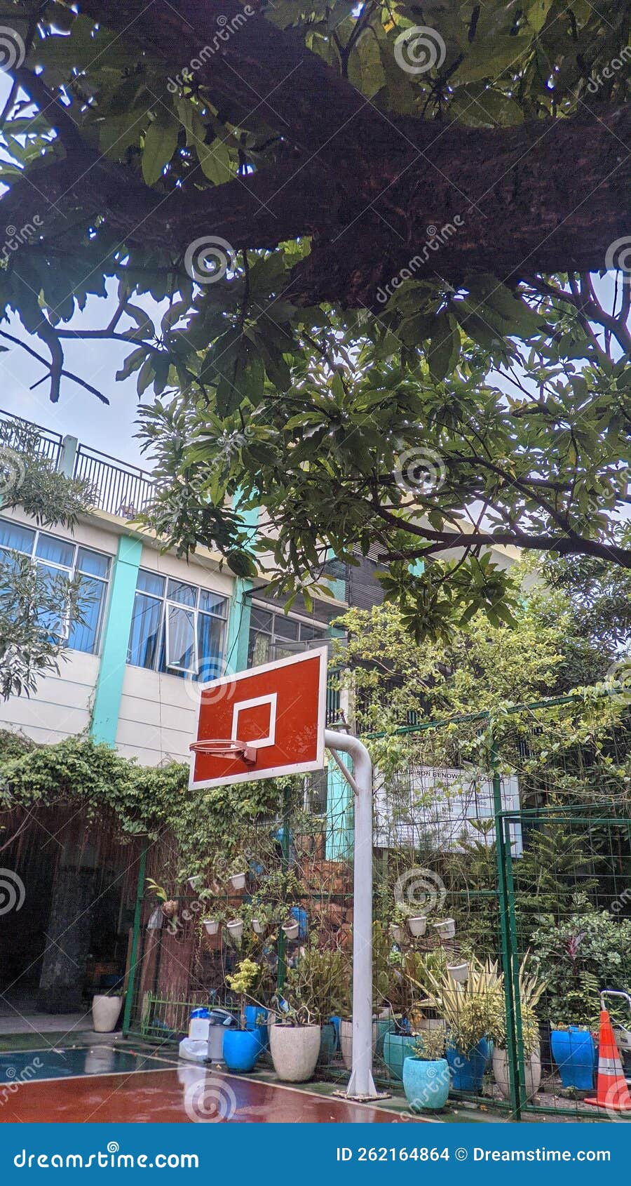 A school after a rain stock photo. Image of estate, street - 262164864