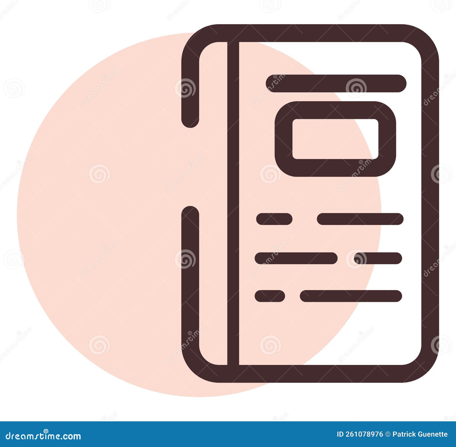 School register, icon stock vector. Illustration of pencil - 261078976