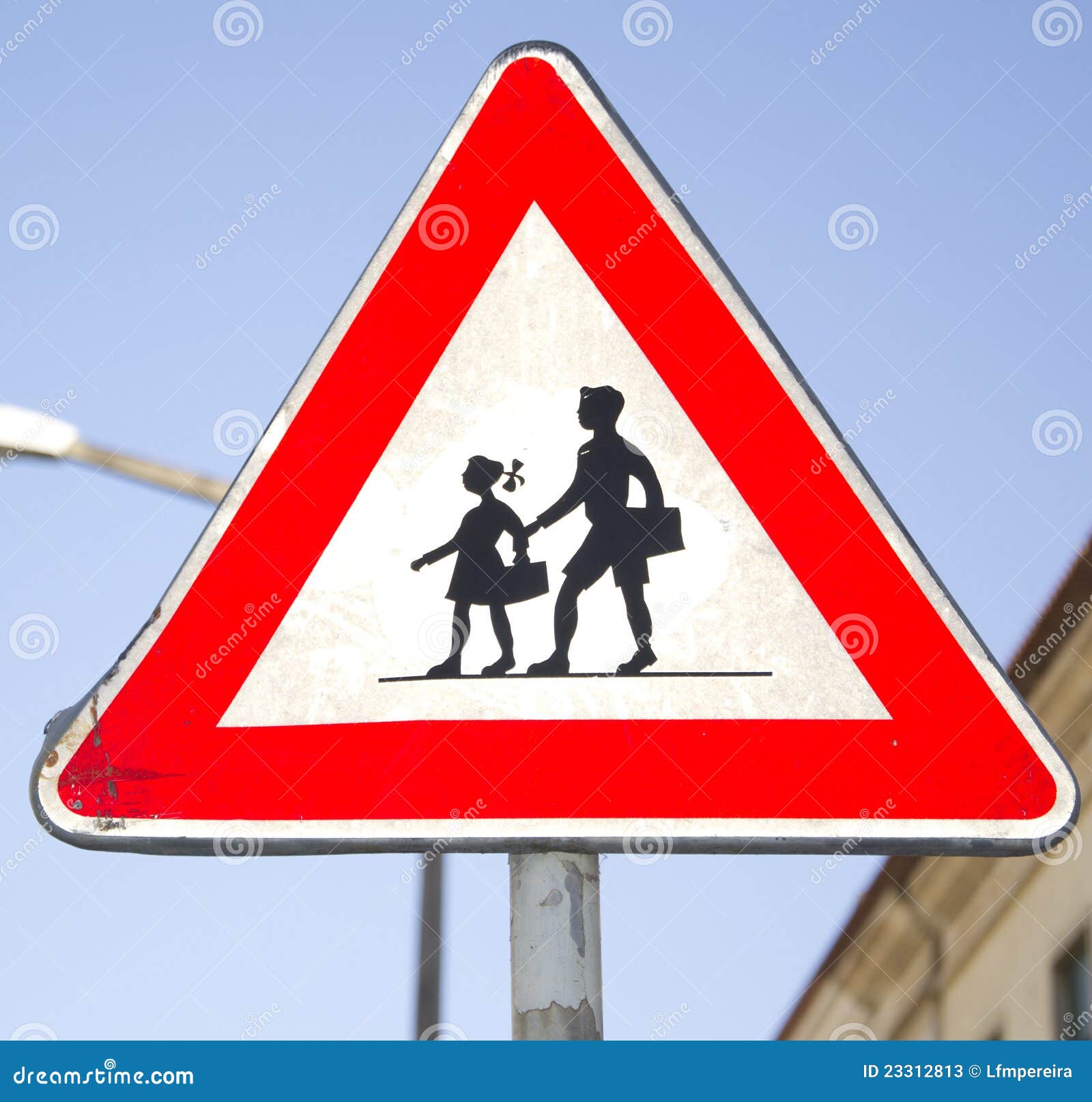 School road sign stock image. Image of little, girl, cross - 23312813
