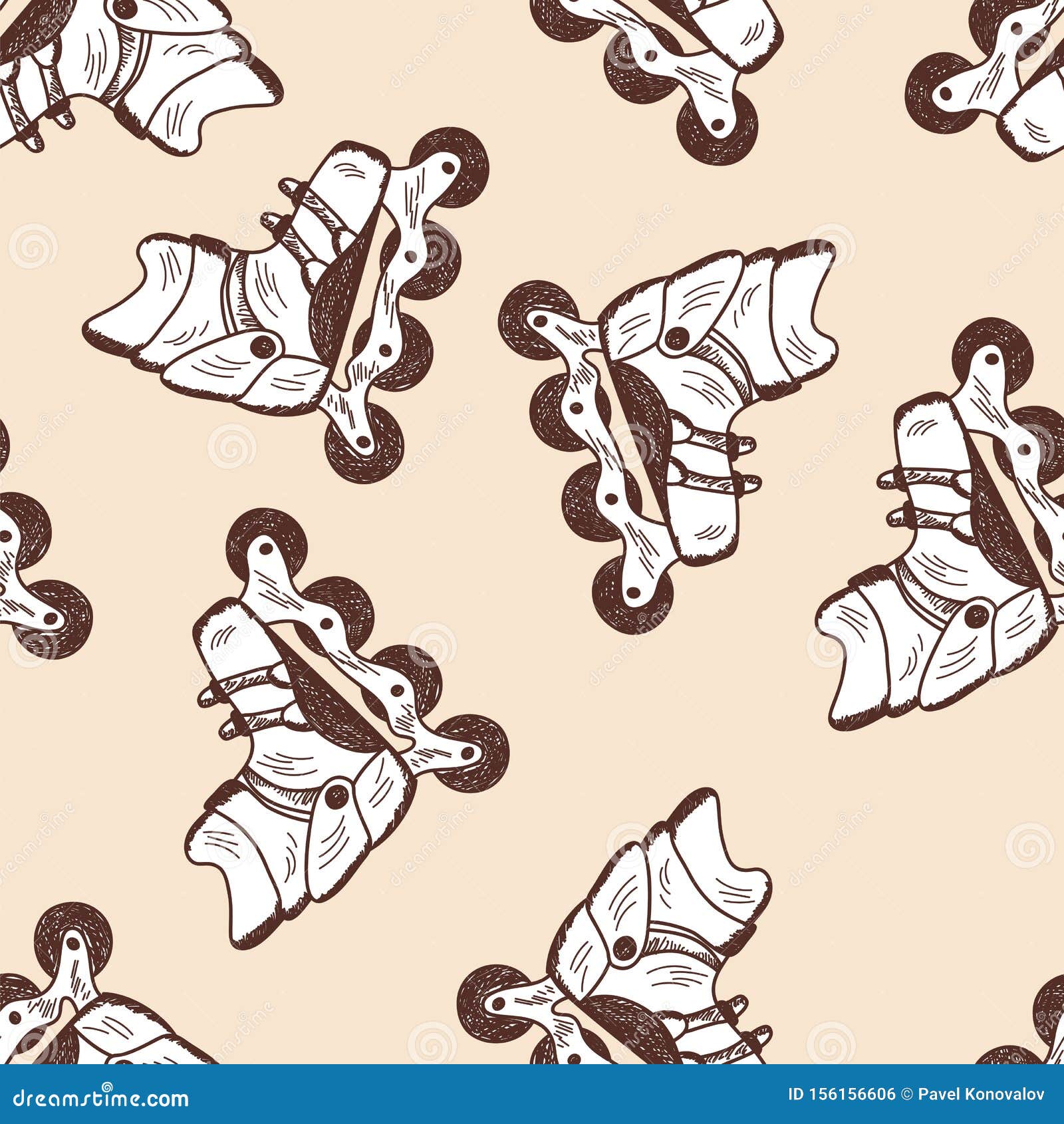 School Roller Scate Seamless Stock Vector - Illustration of sketch ...