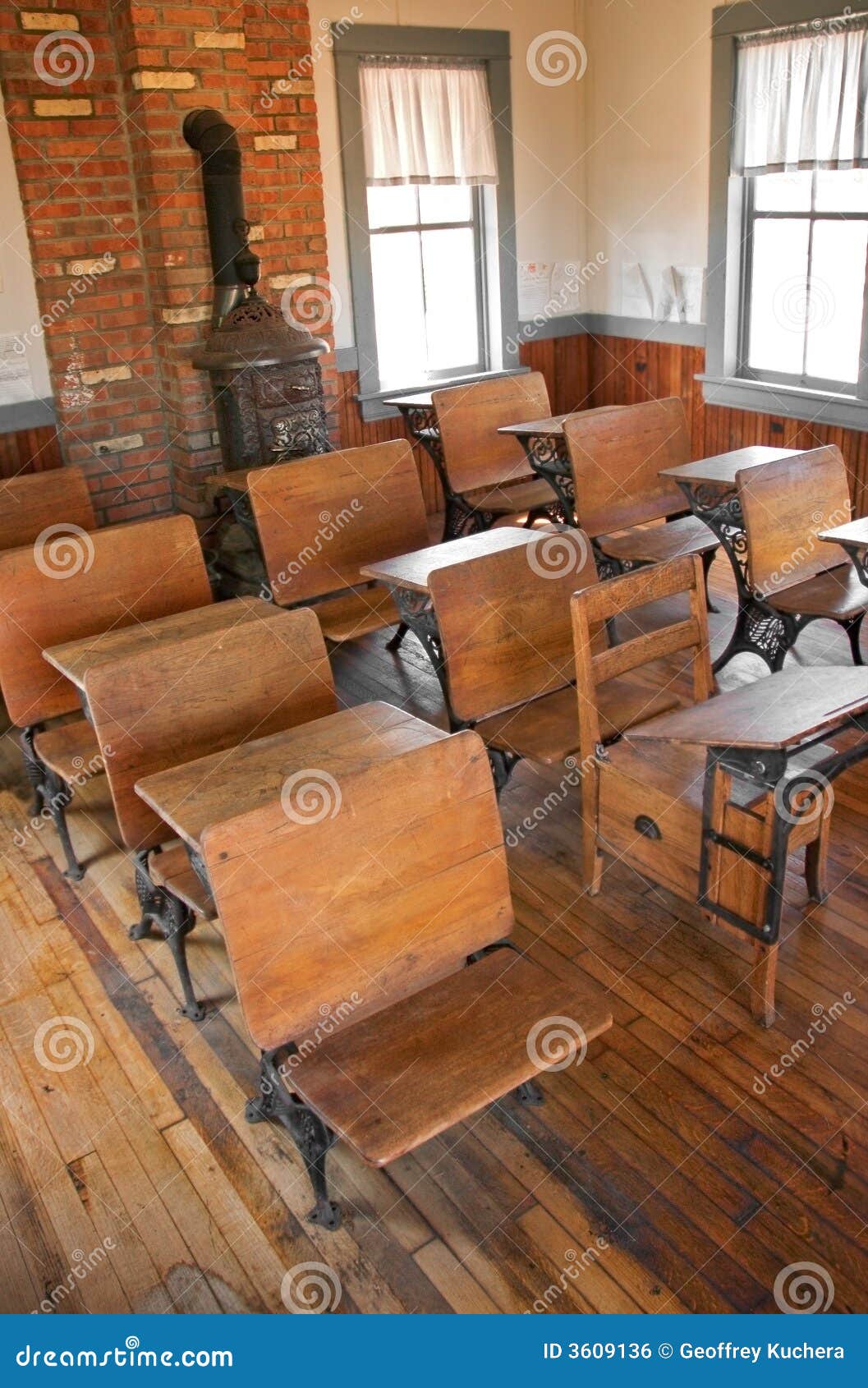School Room - High View & Windows Stock Photo - Image of schoolhouse ...