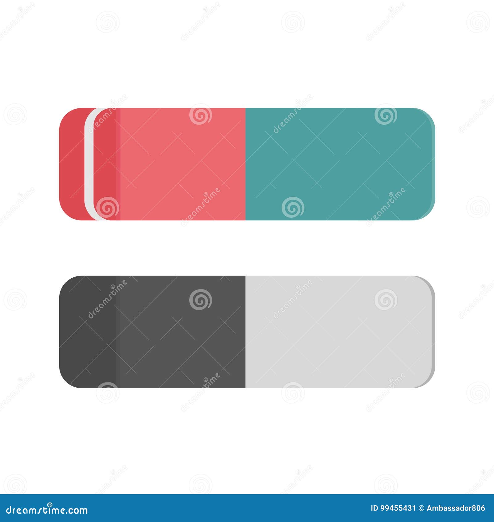 School Rubber Icon, Eraser Office Tool Stock Vector - Illustration of ...