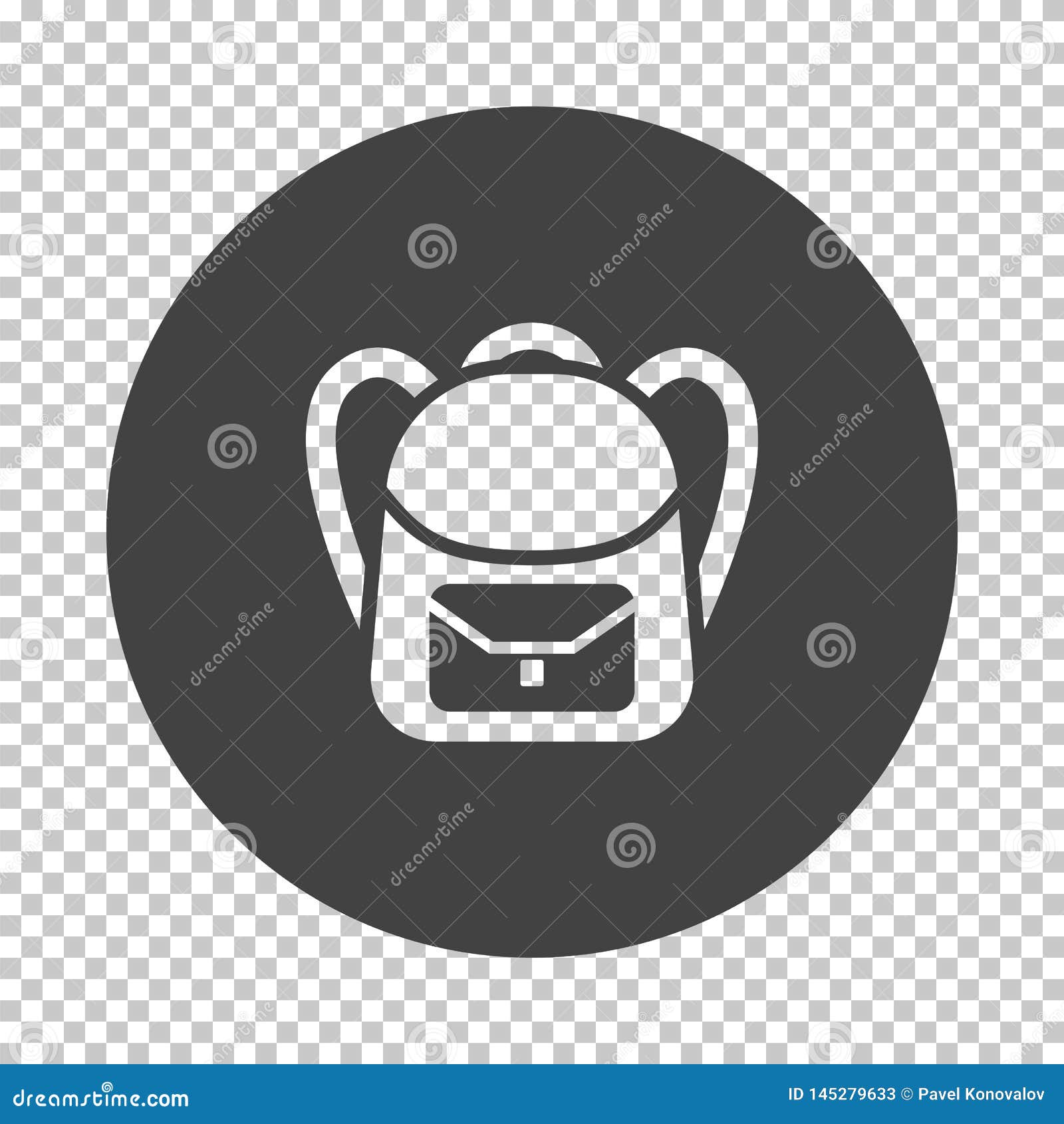 School rucksack icon stock vector. Illustration of vector - 145279633