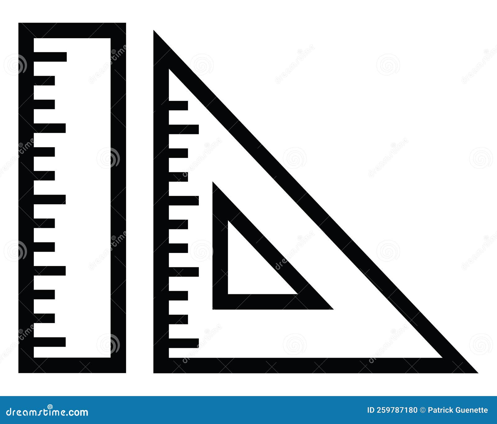School ruler, icon stock vector. Illustration of abstract - 259787180