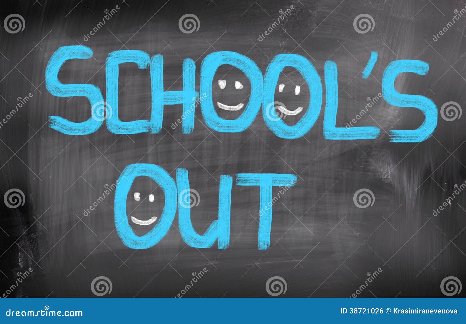 School s Out Concept stock illustration. Illustration of chalkboard ...