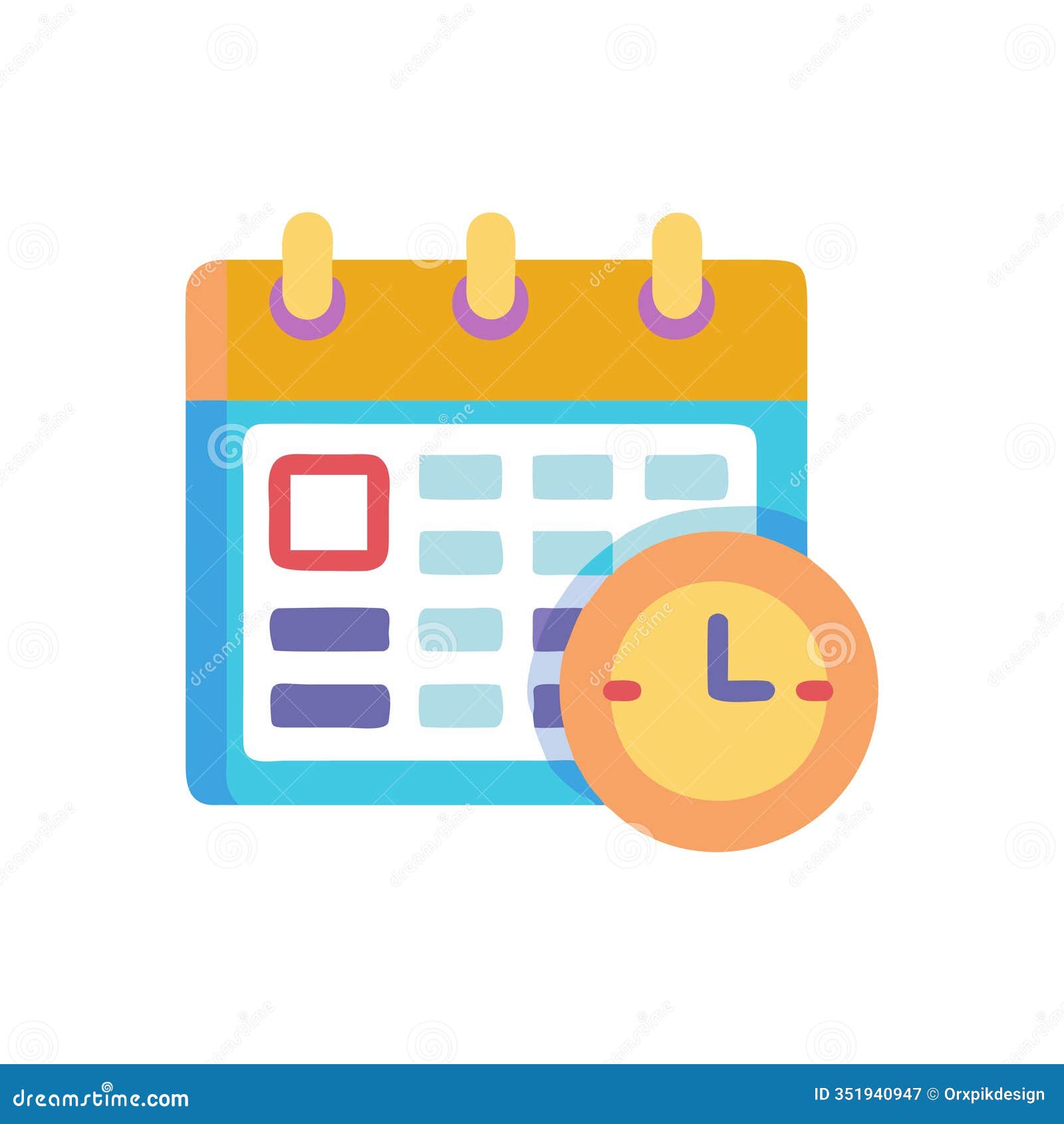 School Schedule Icon for Organizing Classes Stock Vector - Illustration ...