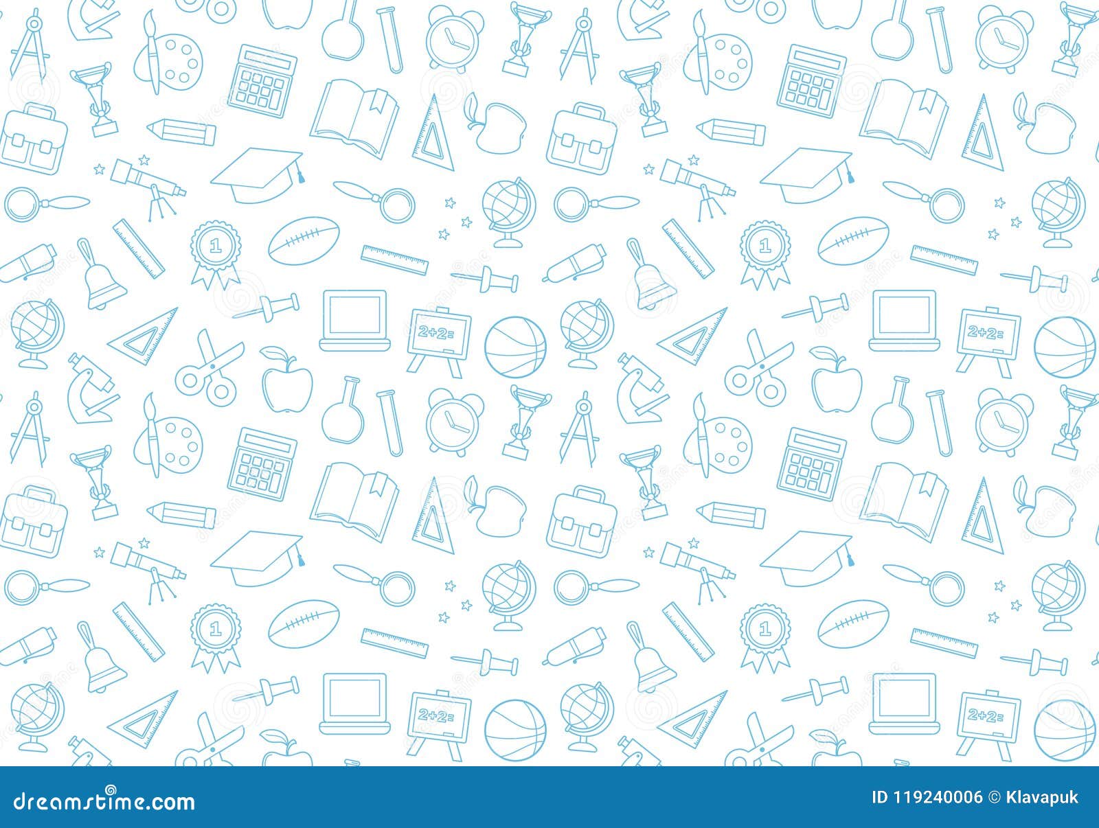 School seamless background stock vector. Illustration of group - 119240006