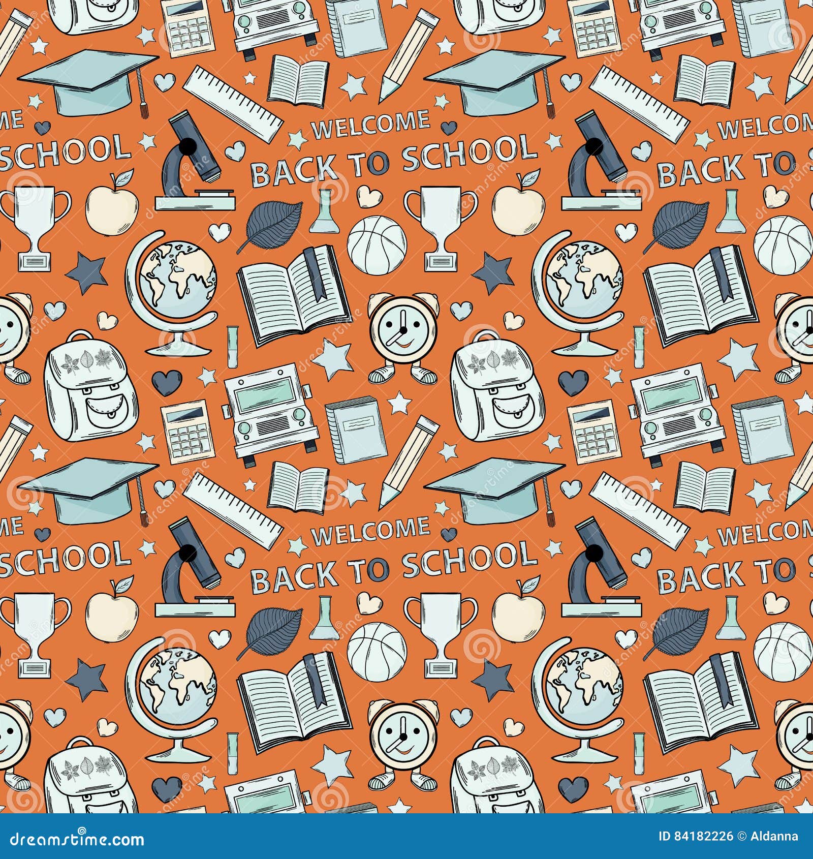 School seamless pattern stock vector. Illustration of background - 84182226