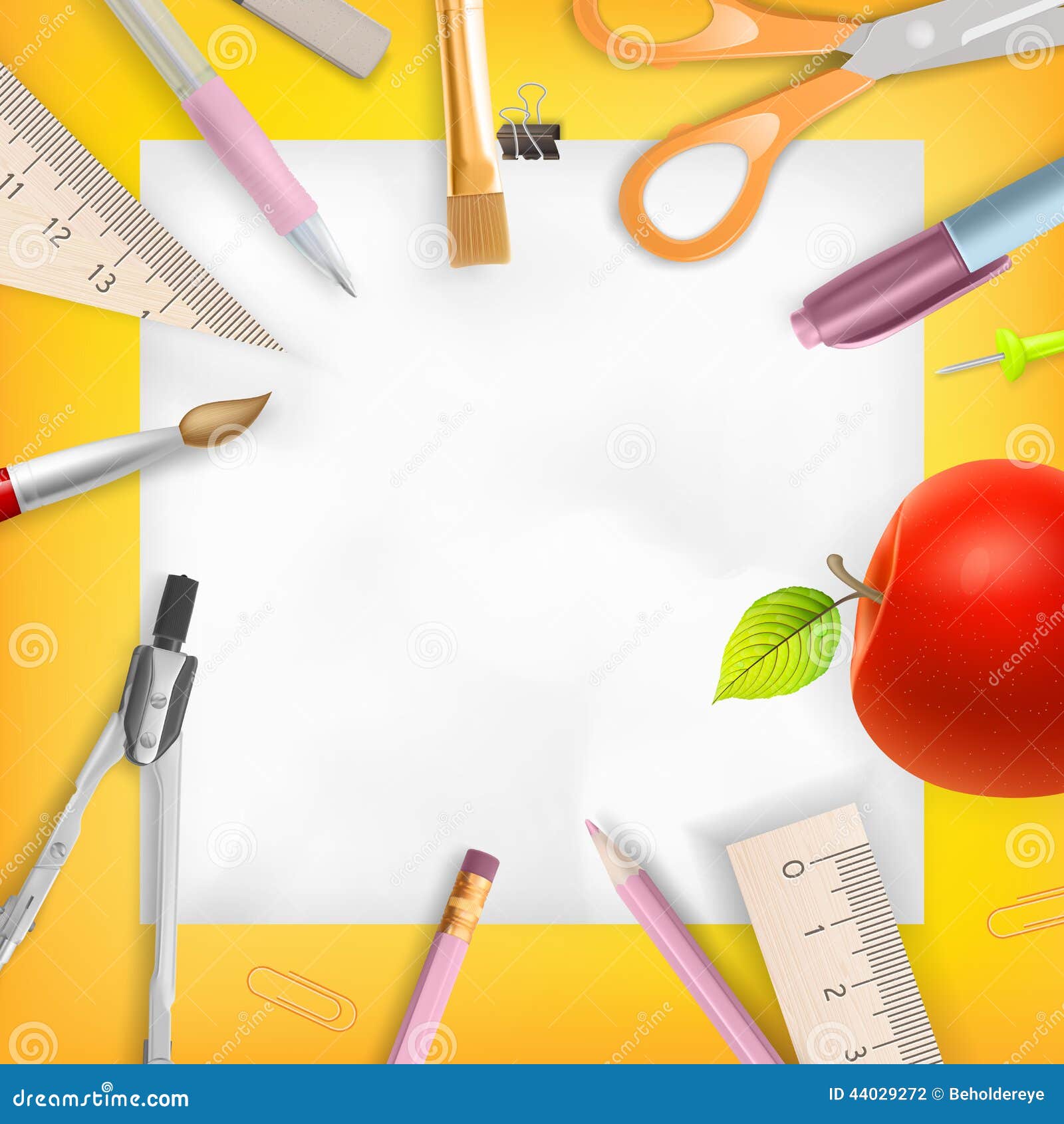 School Season Invitation Template. EPS 10 Stock Vector - Illustration ...