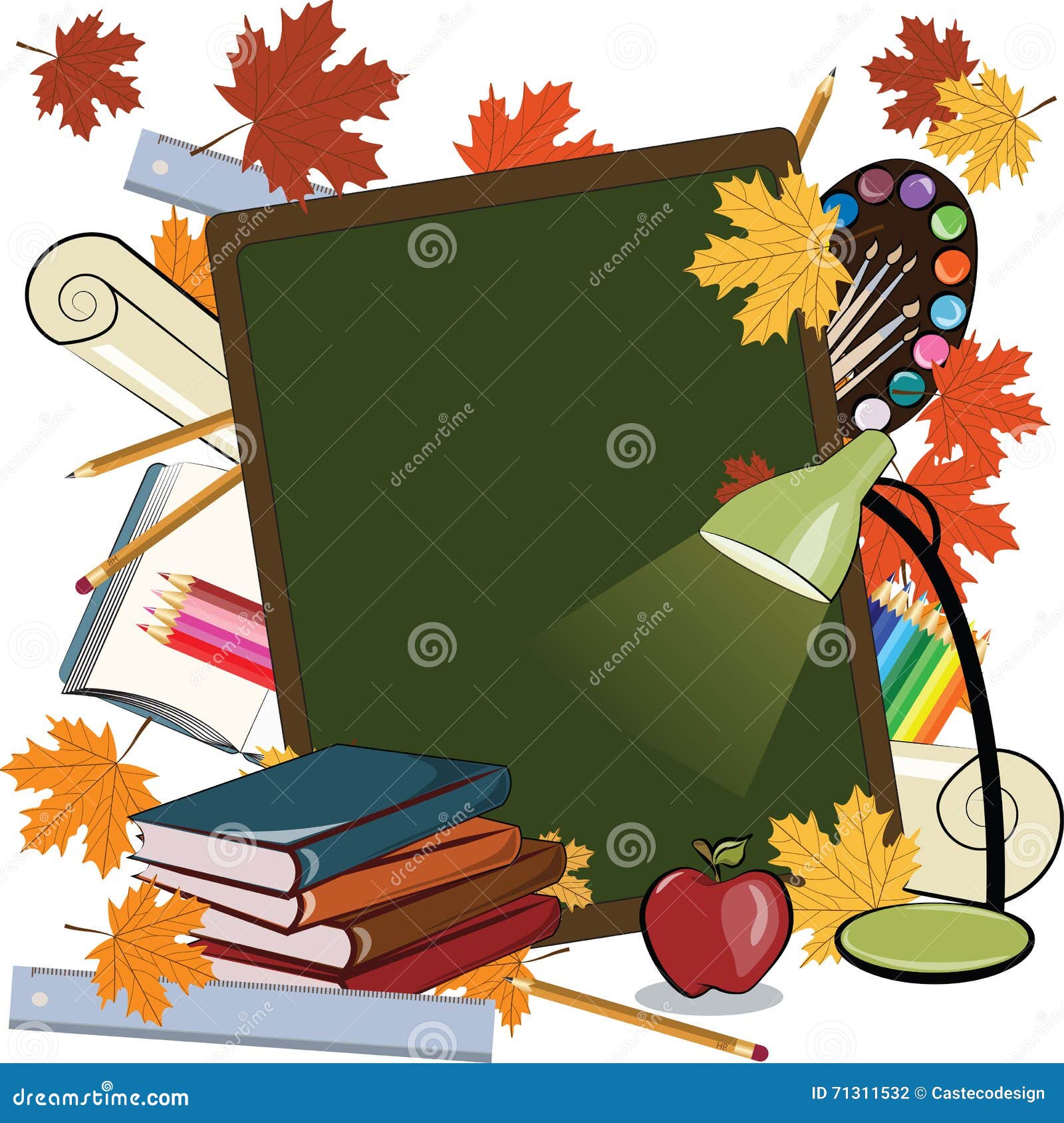 School set books stock vector. Illustration of class - 71311532