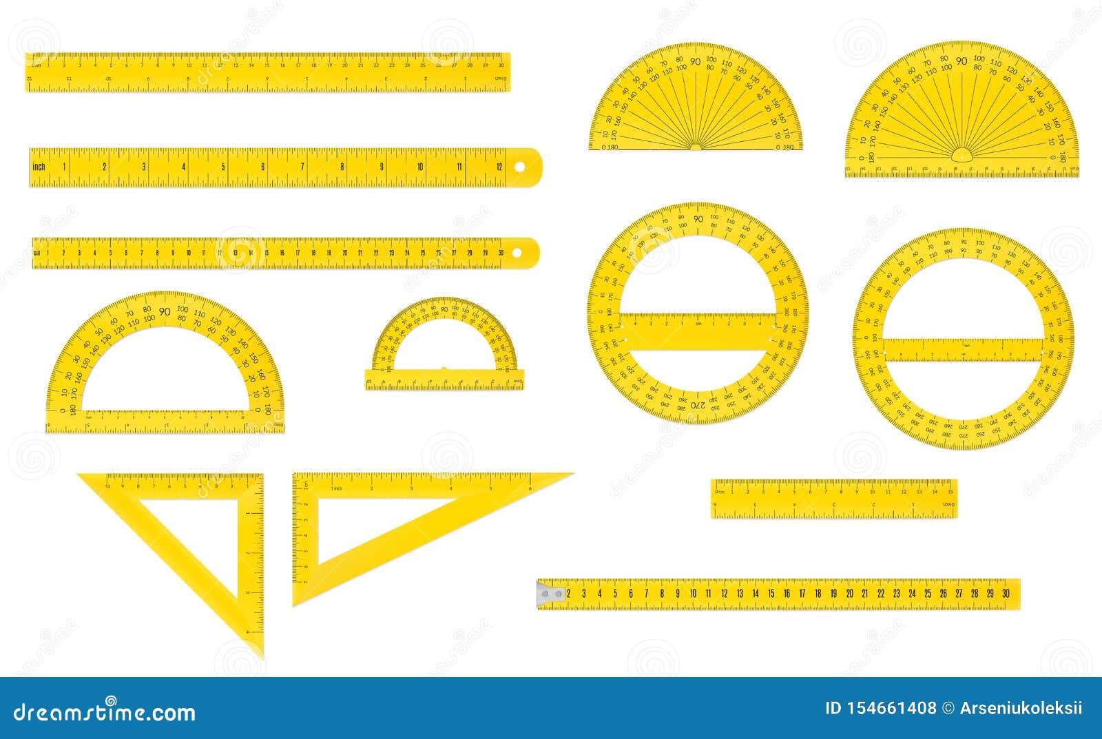 Cartoon Measuring Tools With Metric And Inch Marks, Plastic, 52% OFF