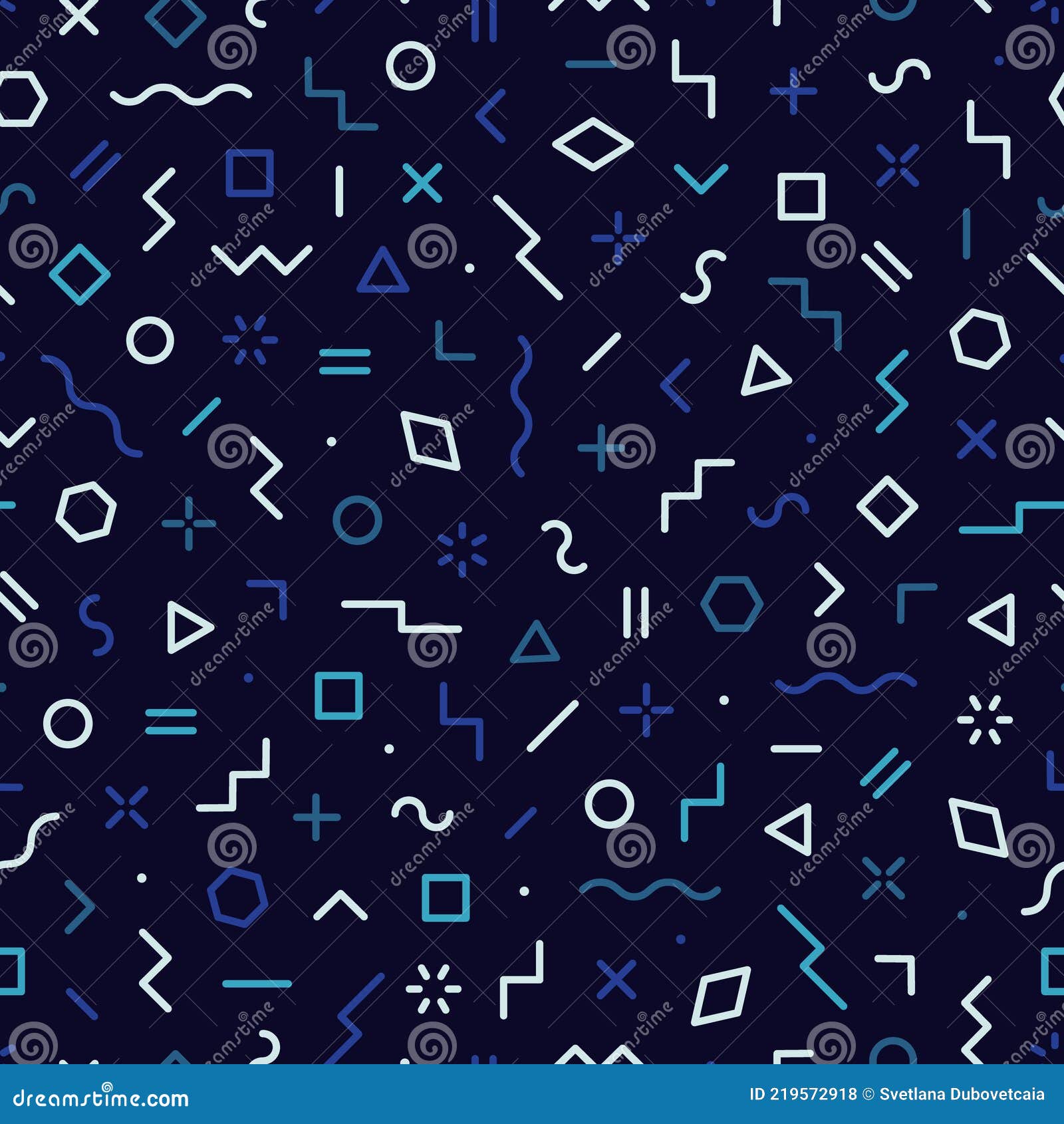 School Shapes Seamless Pattern. Repeated Abstract Geometric Background ...