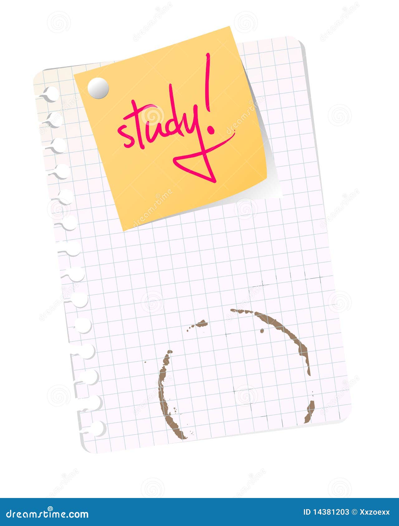 School Sheet with Study Note Stock Vector - Illustration of leaf ...