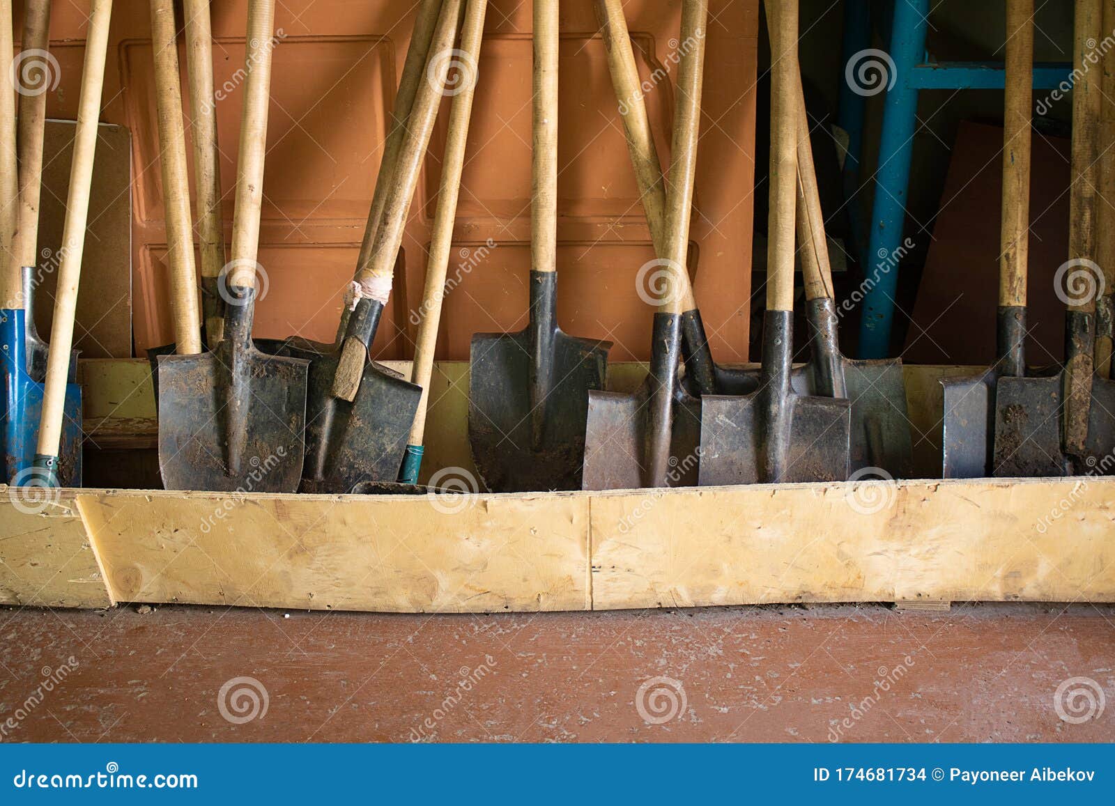 School Shovels in Labor Class, Horizontal. Nobody Stock Photo - Image ...
