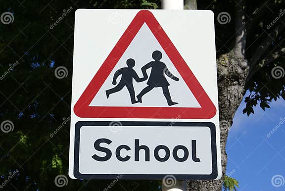 School Sign stock image. Image of road, notification, school - 1366803