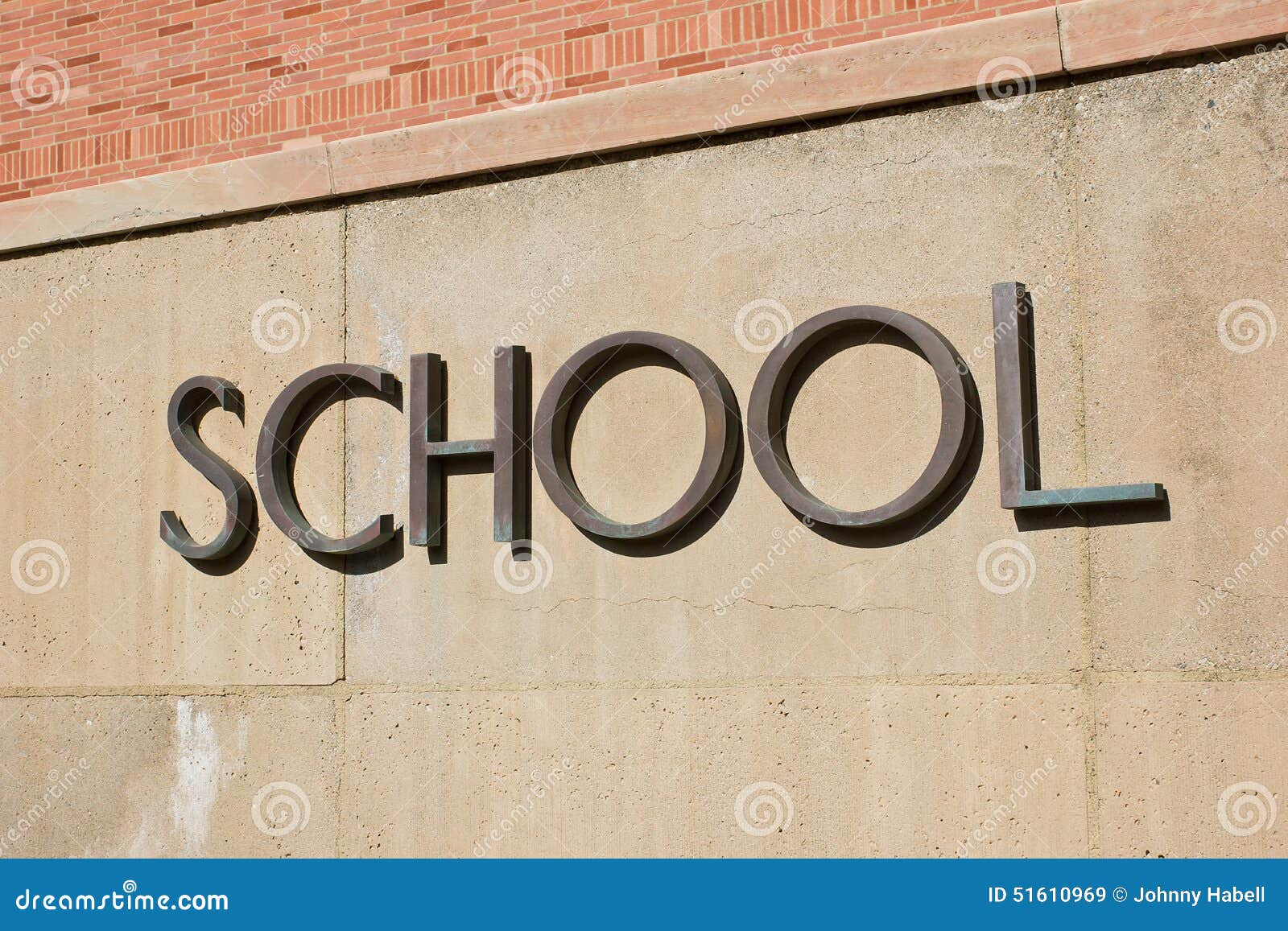 School Sign stock image. Image of elementary, building - 51610969