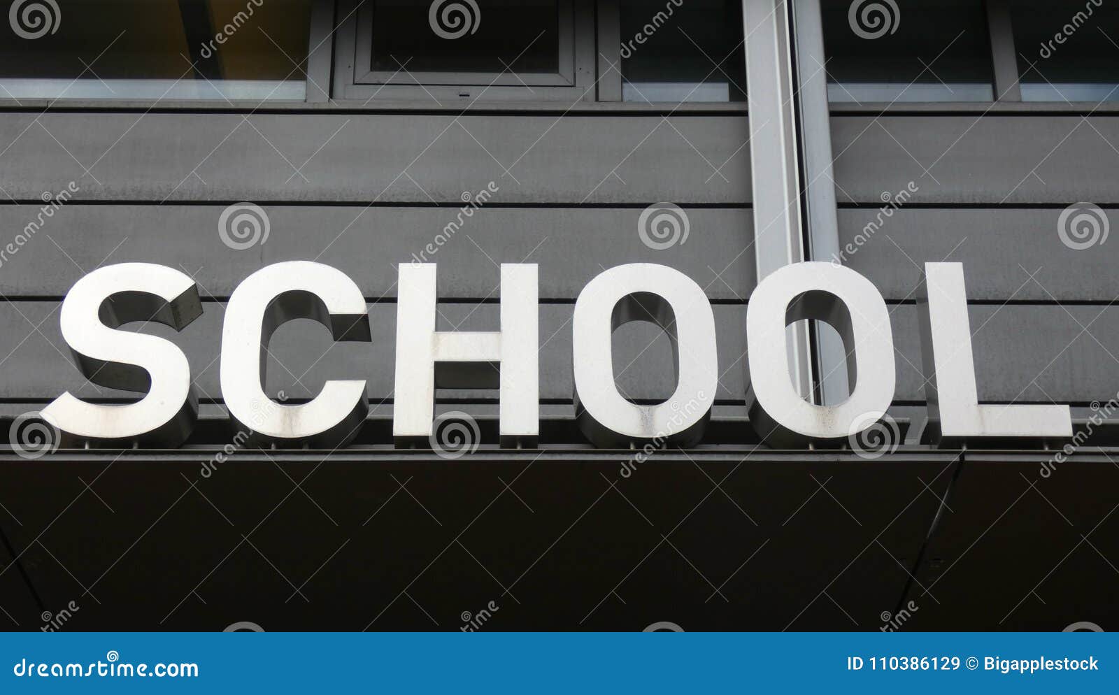 School Sign stock image. Image of sign, learning, teaching - 110386129