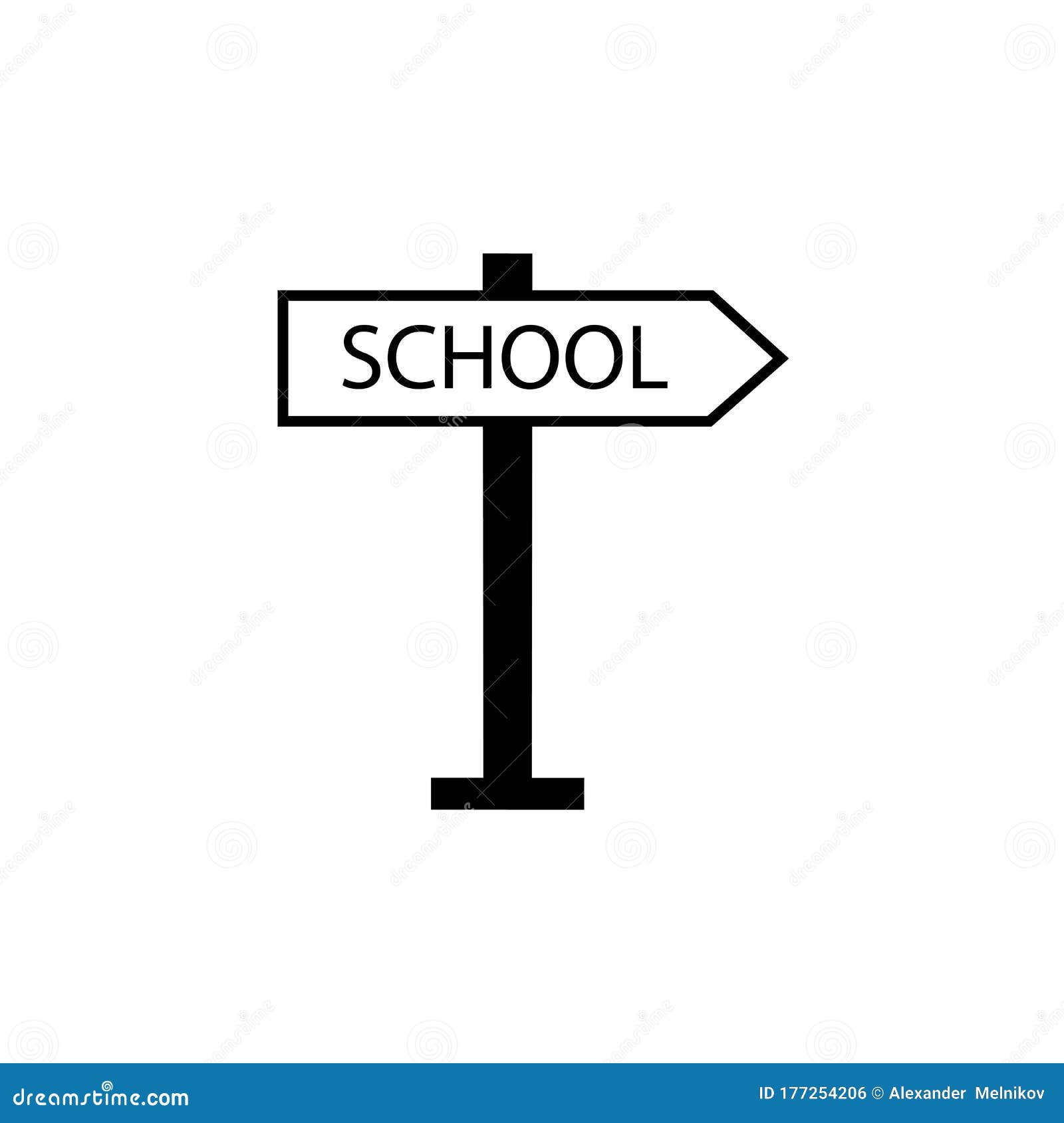 School Sign Signal Icon. Vector Illustration Eps 10 Stock Illustration ...