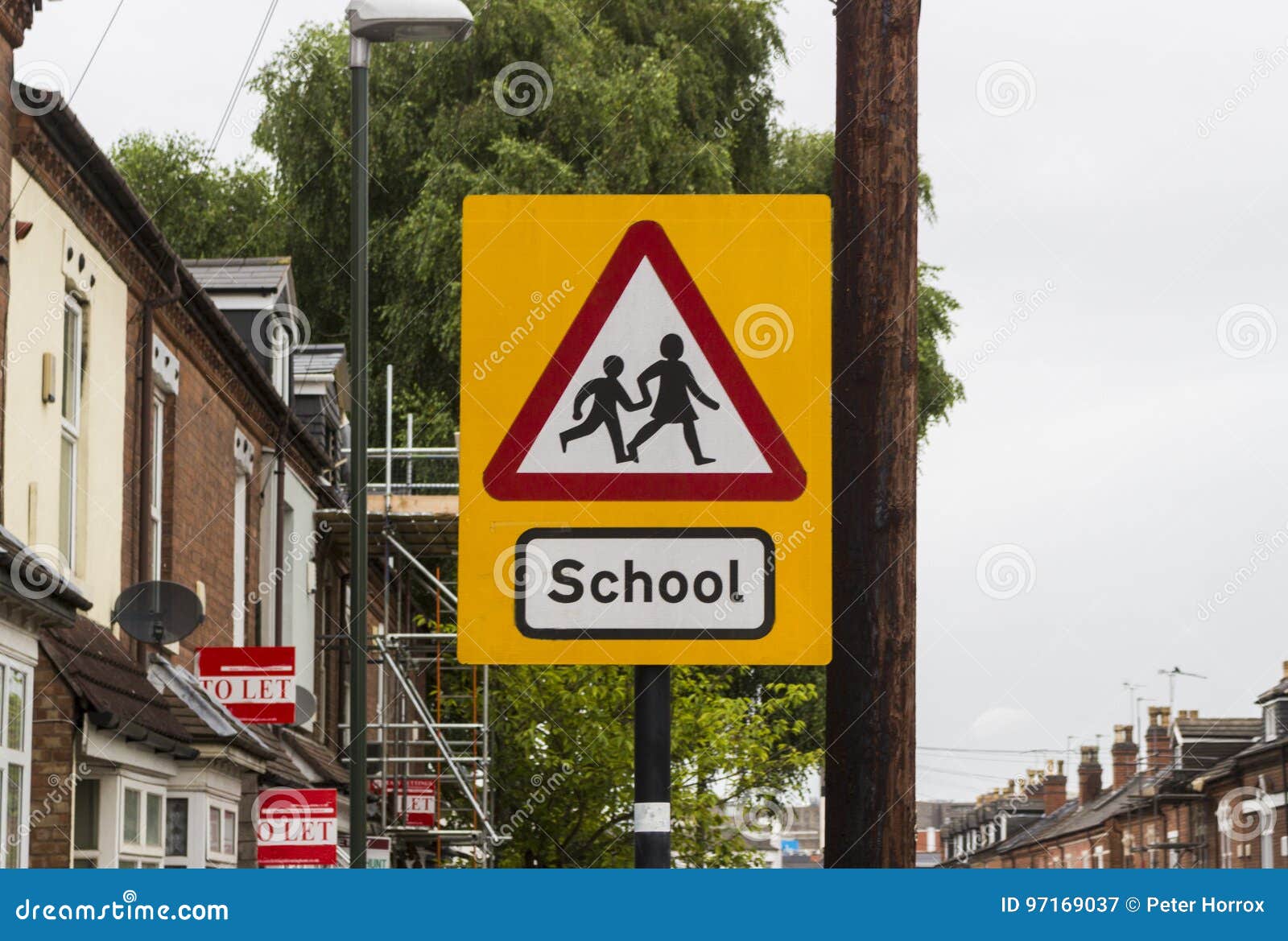 School sign stock image. Image of caution, sign, symbol - 97169037