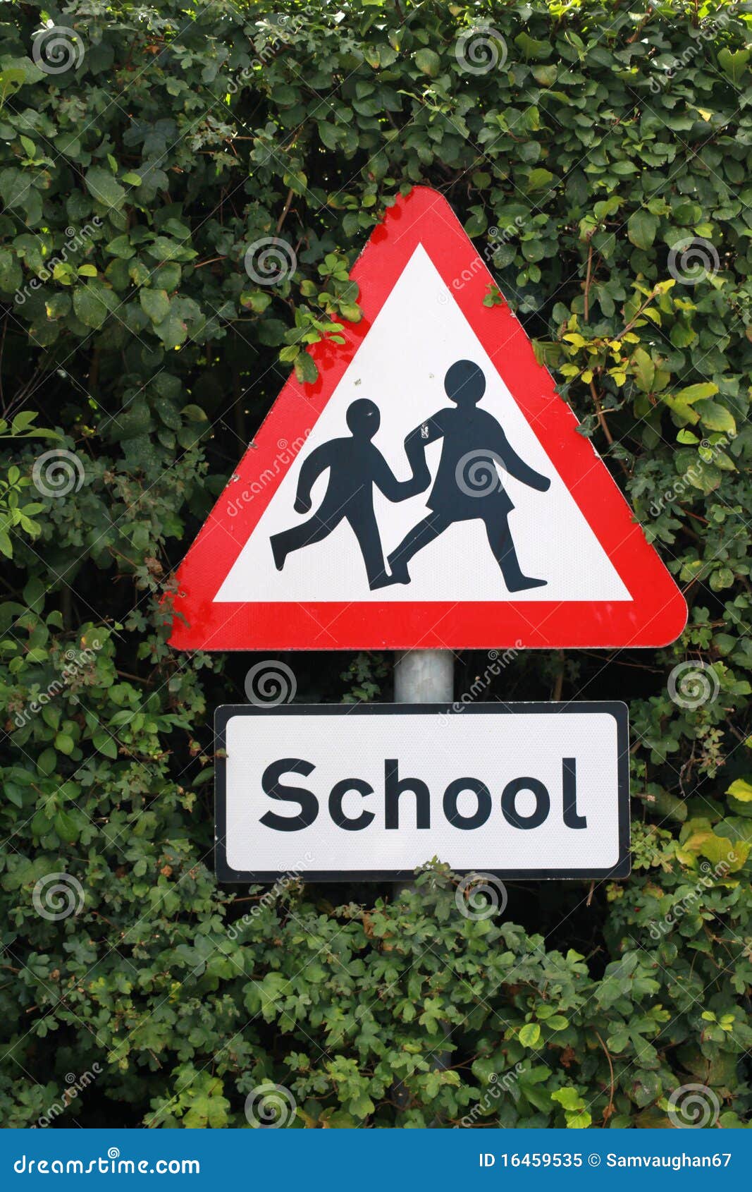 A School Signpost stock image. Image of triangle, post - 16459535