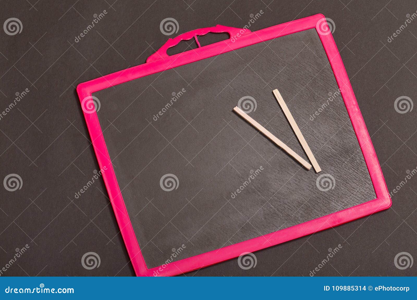 School Slate and Pencil on it Stock Photo - Image of lead, draw: 109885314