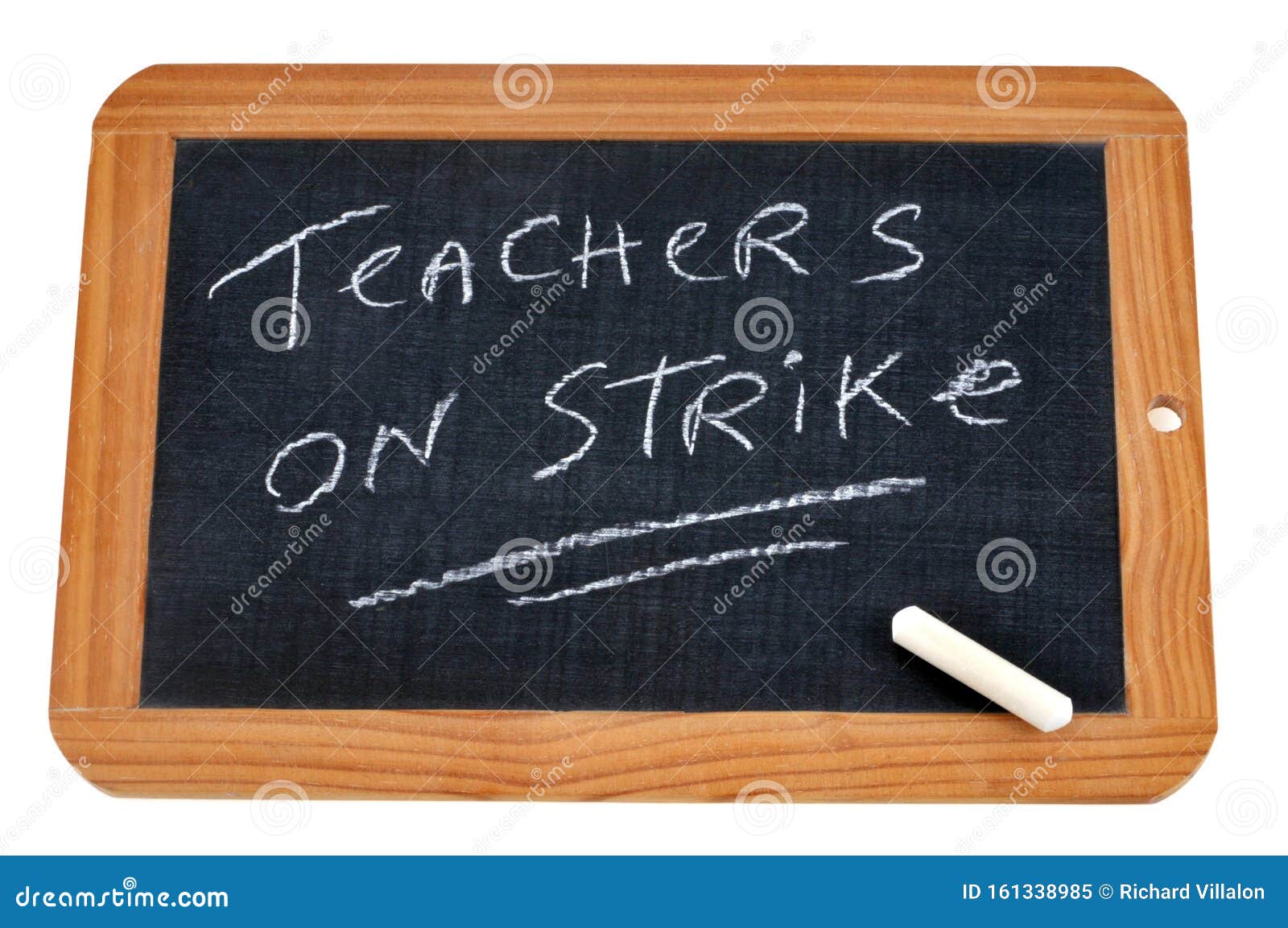 Teacher on strike concept stock illustration. Illustration of education ...