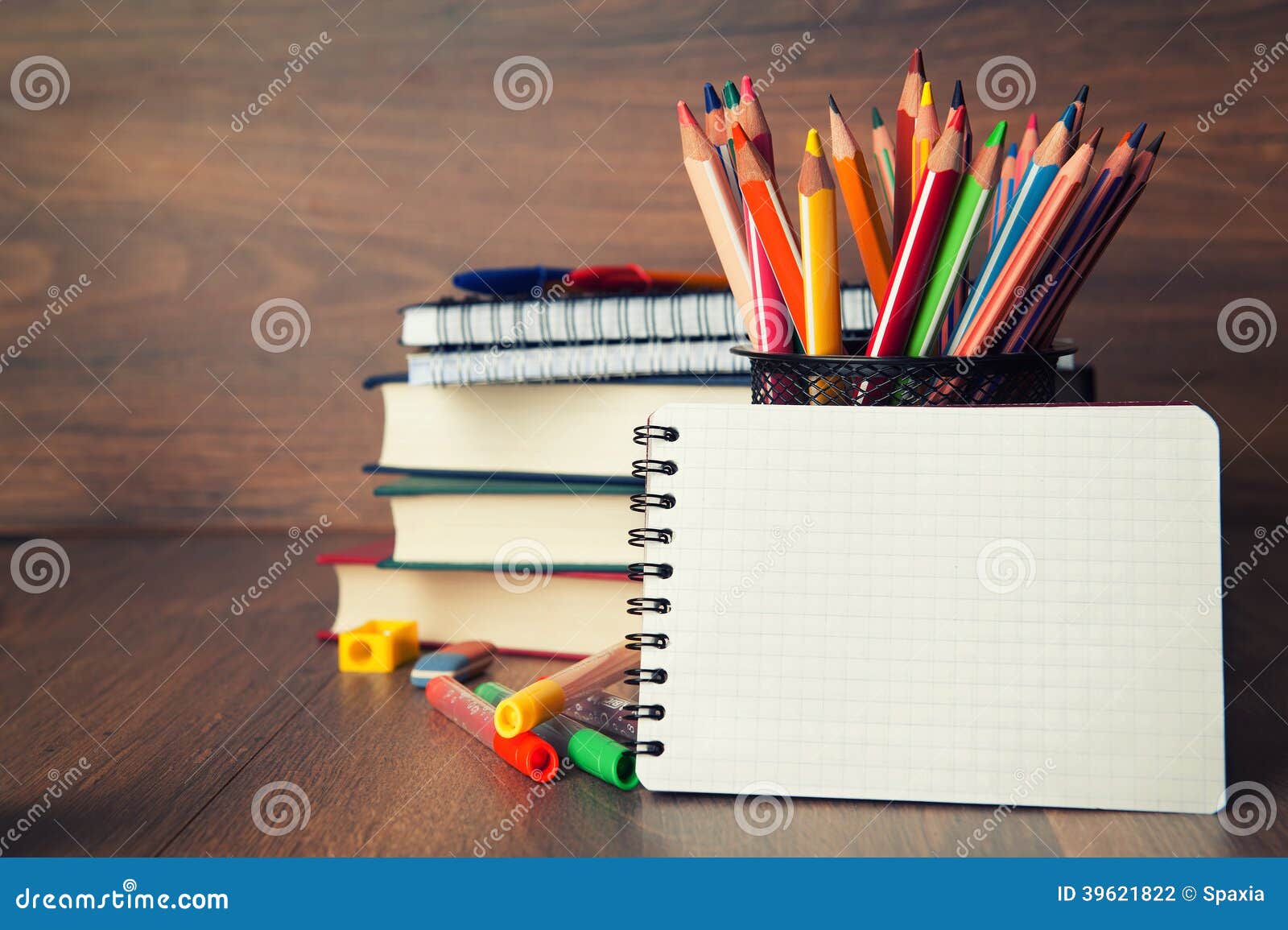 School stationary stock photo. Image of copy, color, symbol - 39621822