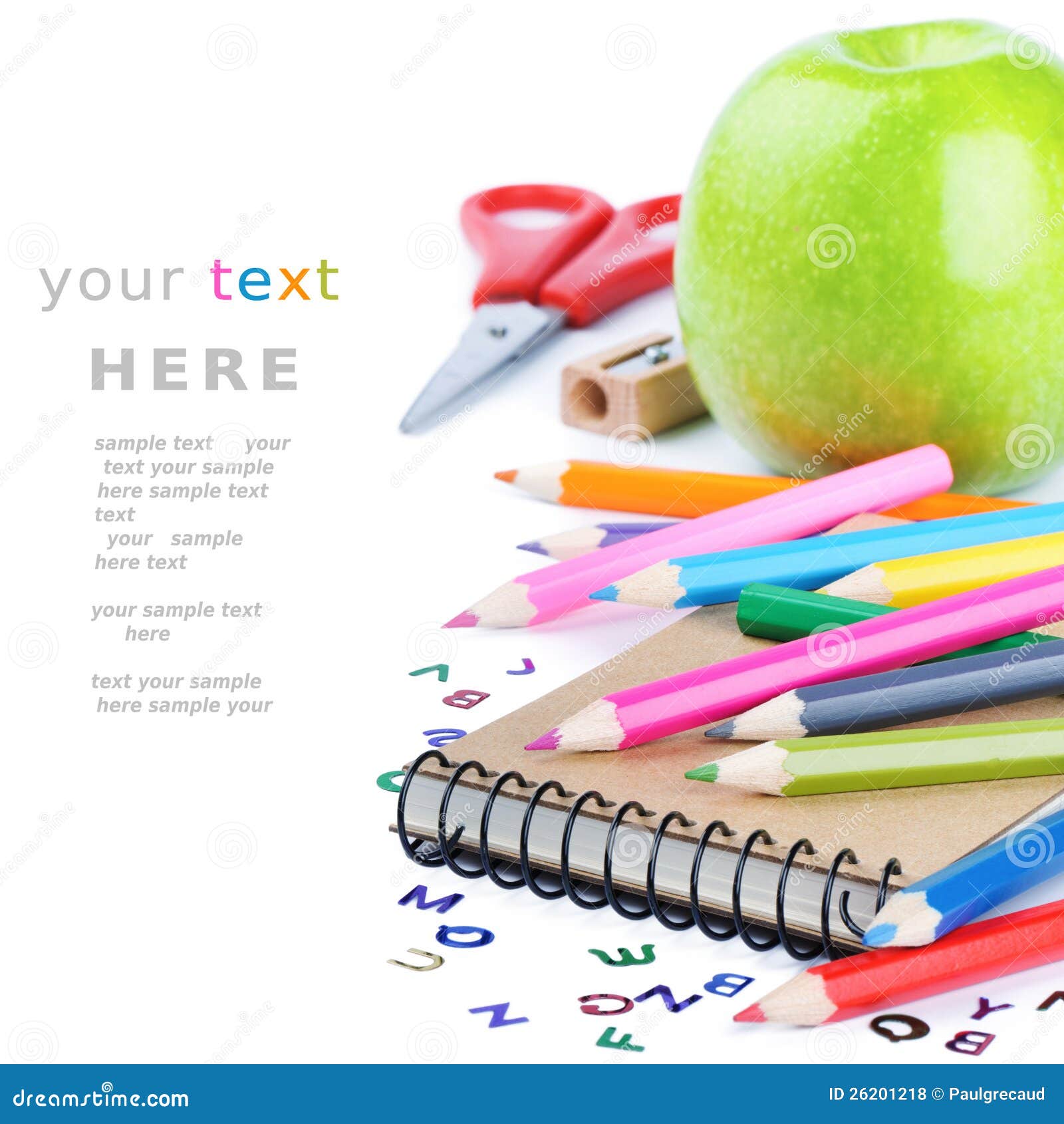 School stationery stock photo. Image of diary, class - 26201218