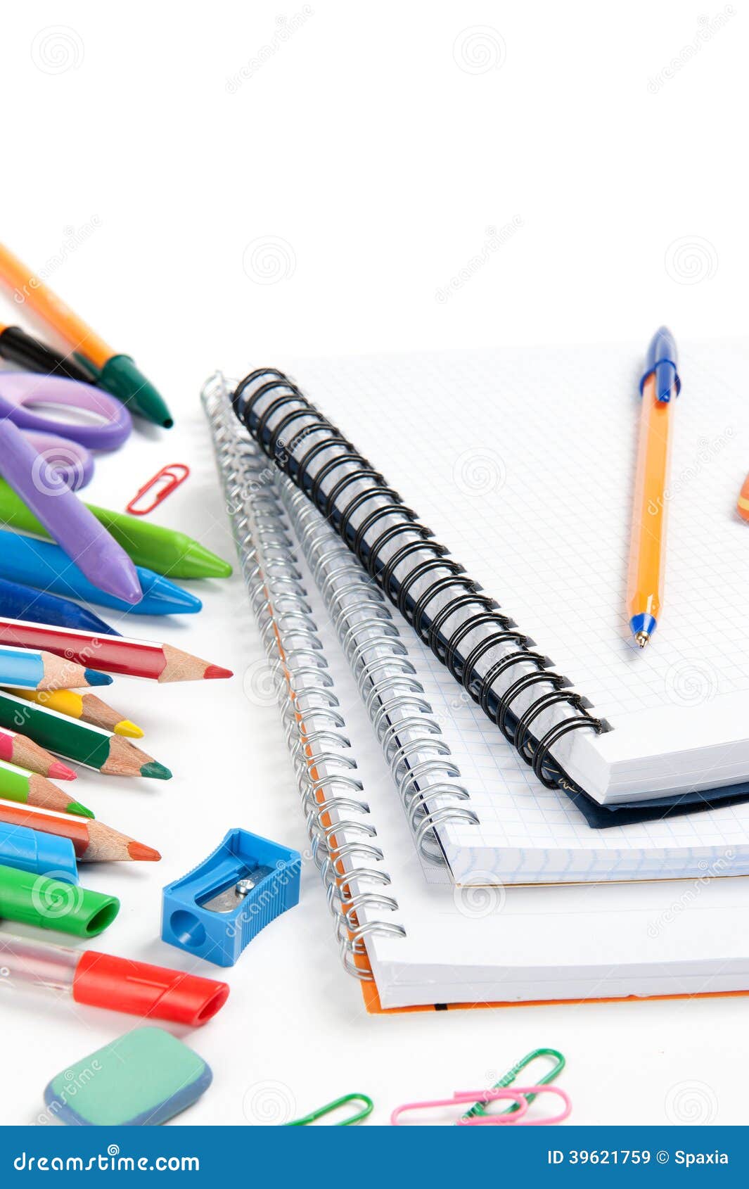 School stationery stock image. Image of college, color - 39621759