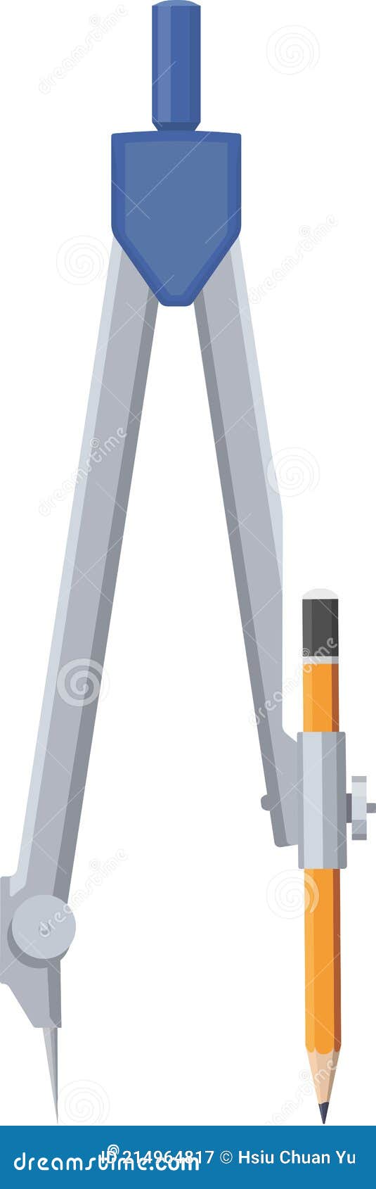 School Stationery Vector Element Pencil Compass Stock Vector ...