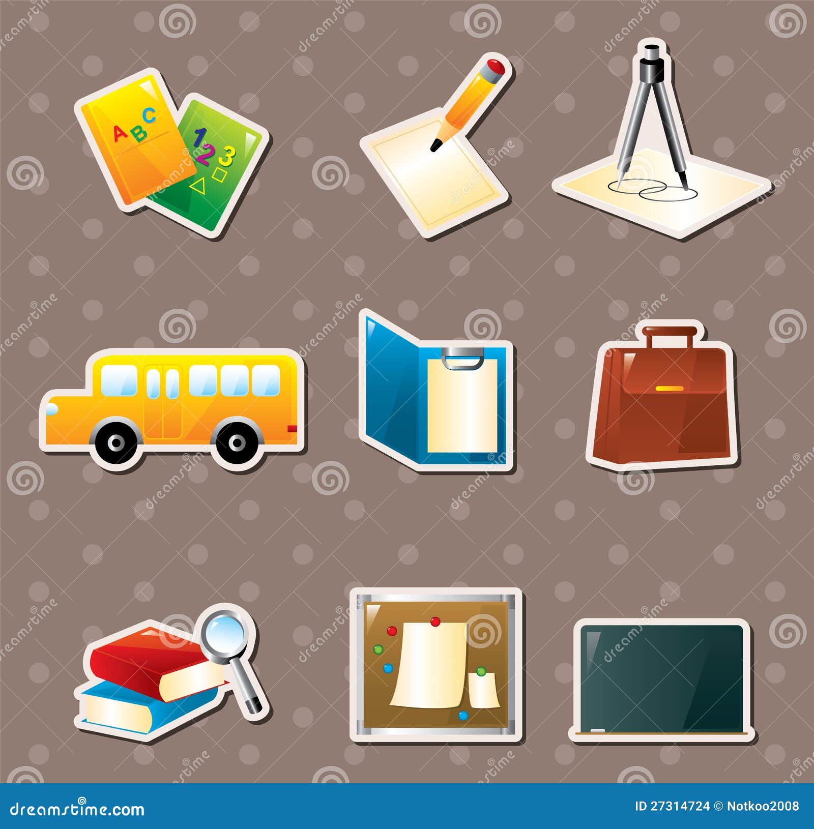 School stickers stock vector. Illustration of learning - 27314724