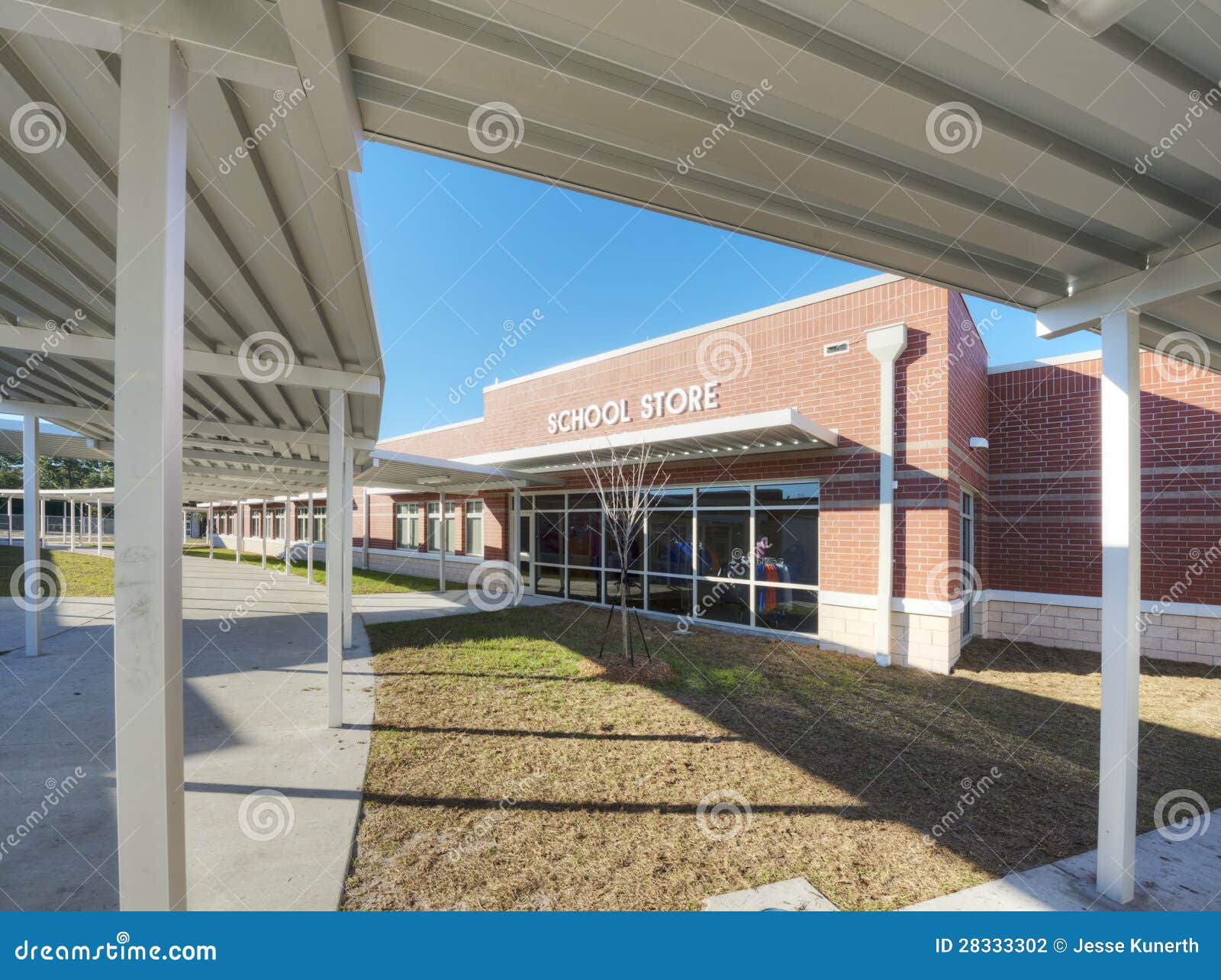 School Store at High School Stock Photo - Image of lights, columns ...