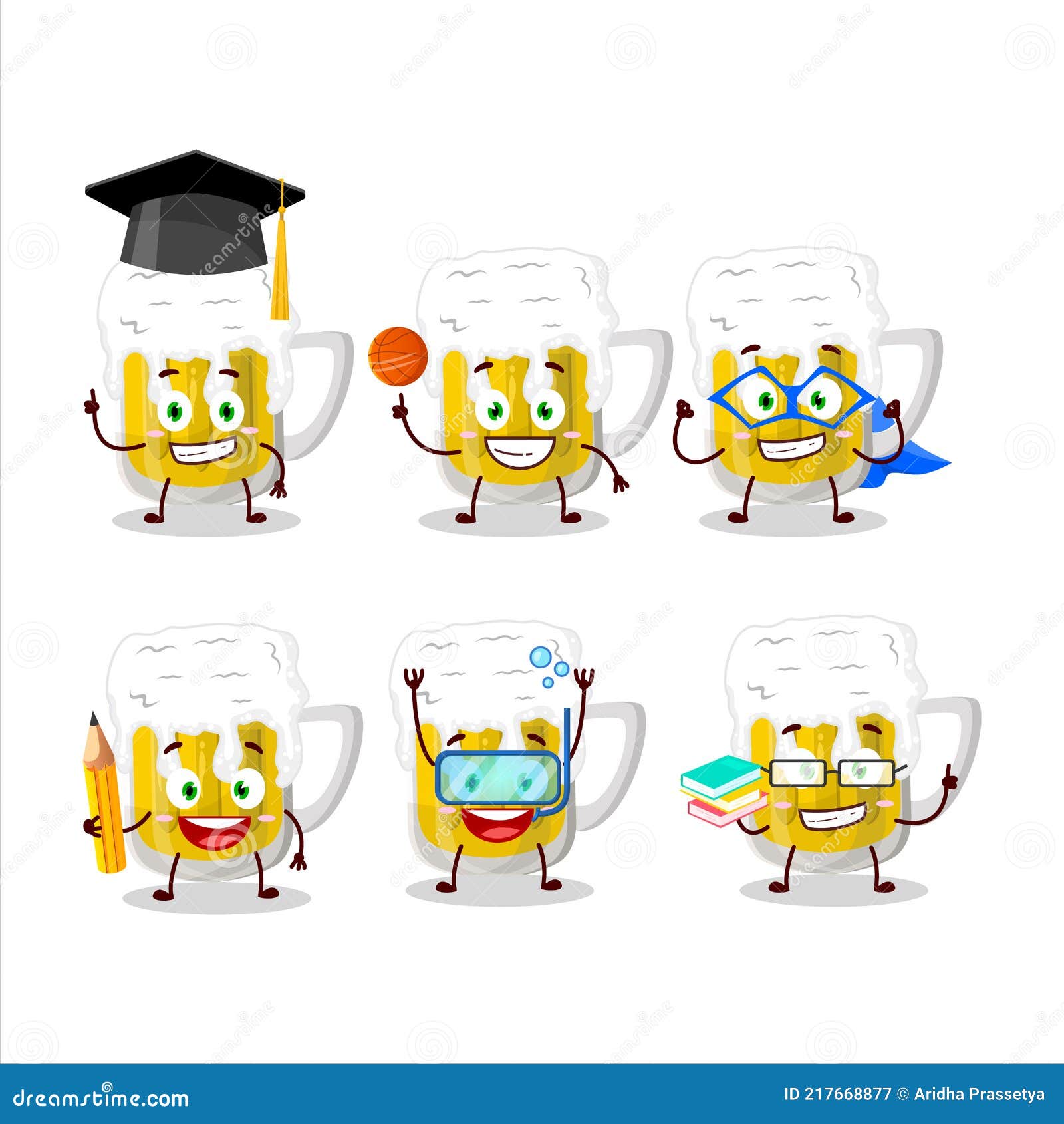 With Beer School Bus Mascot Cartoon Vector Illustration | CartoonDealer ...