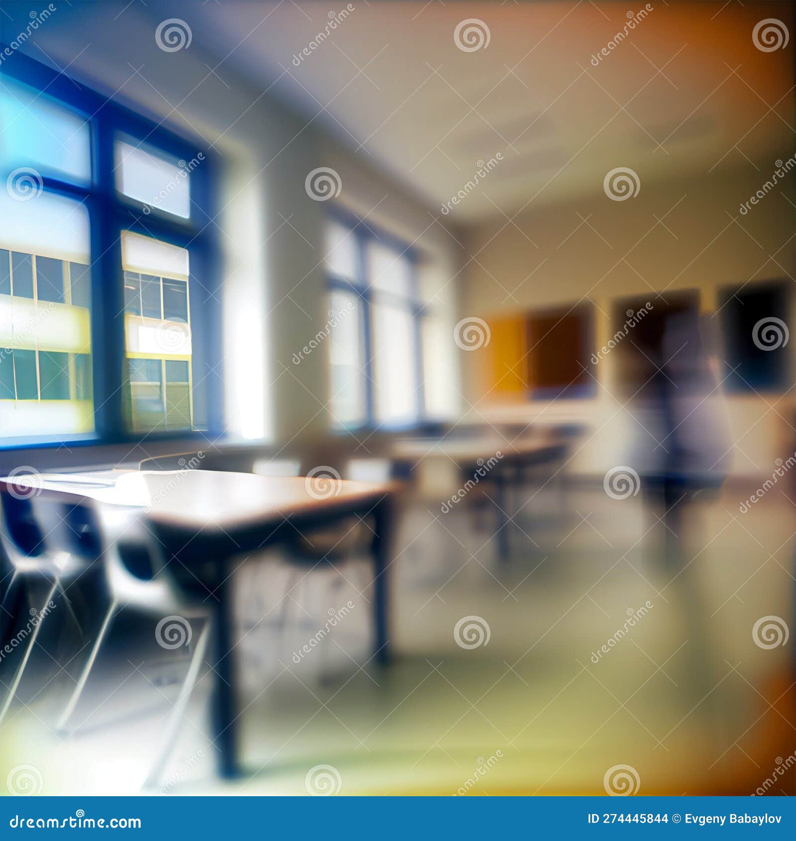 School Student Blurred Light Background, Template - AI Generated Image ...